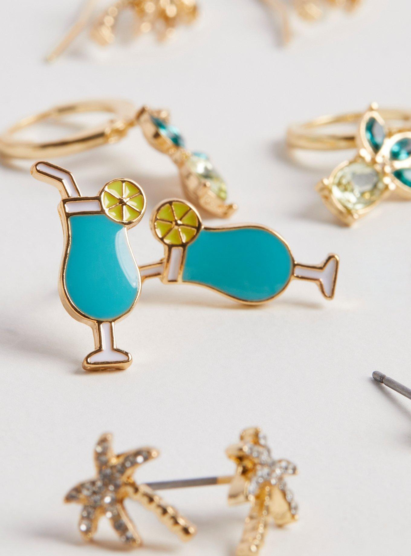 Plus Size - Summer Whimsy Stud Pack Set of 15 - Gold Tone - Torrid