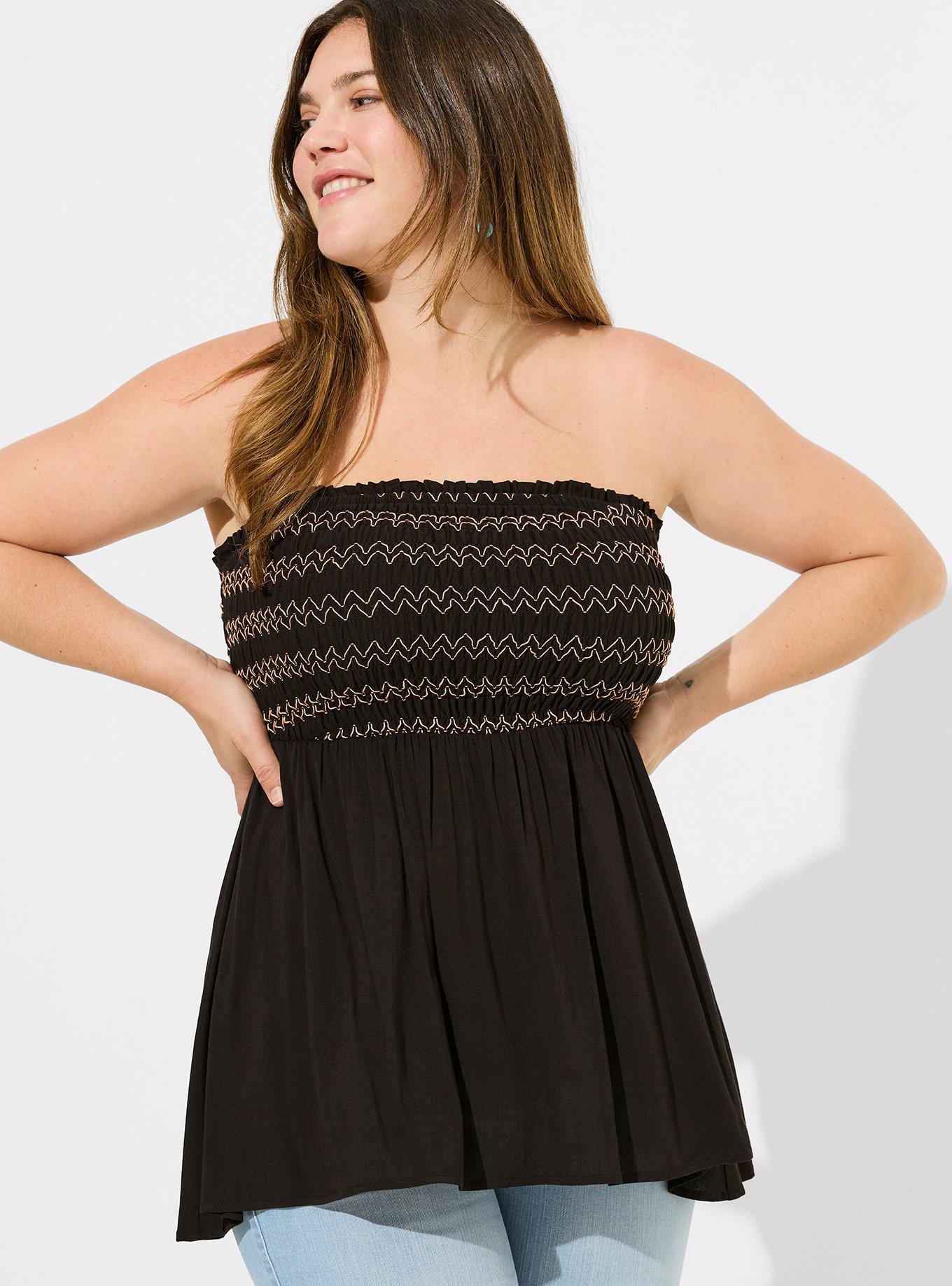 Plus Size - Rayon Slub Smocked Tube Top - Torrid