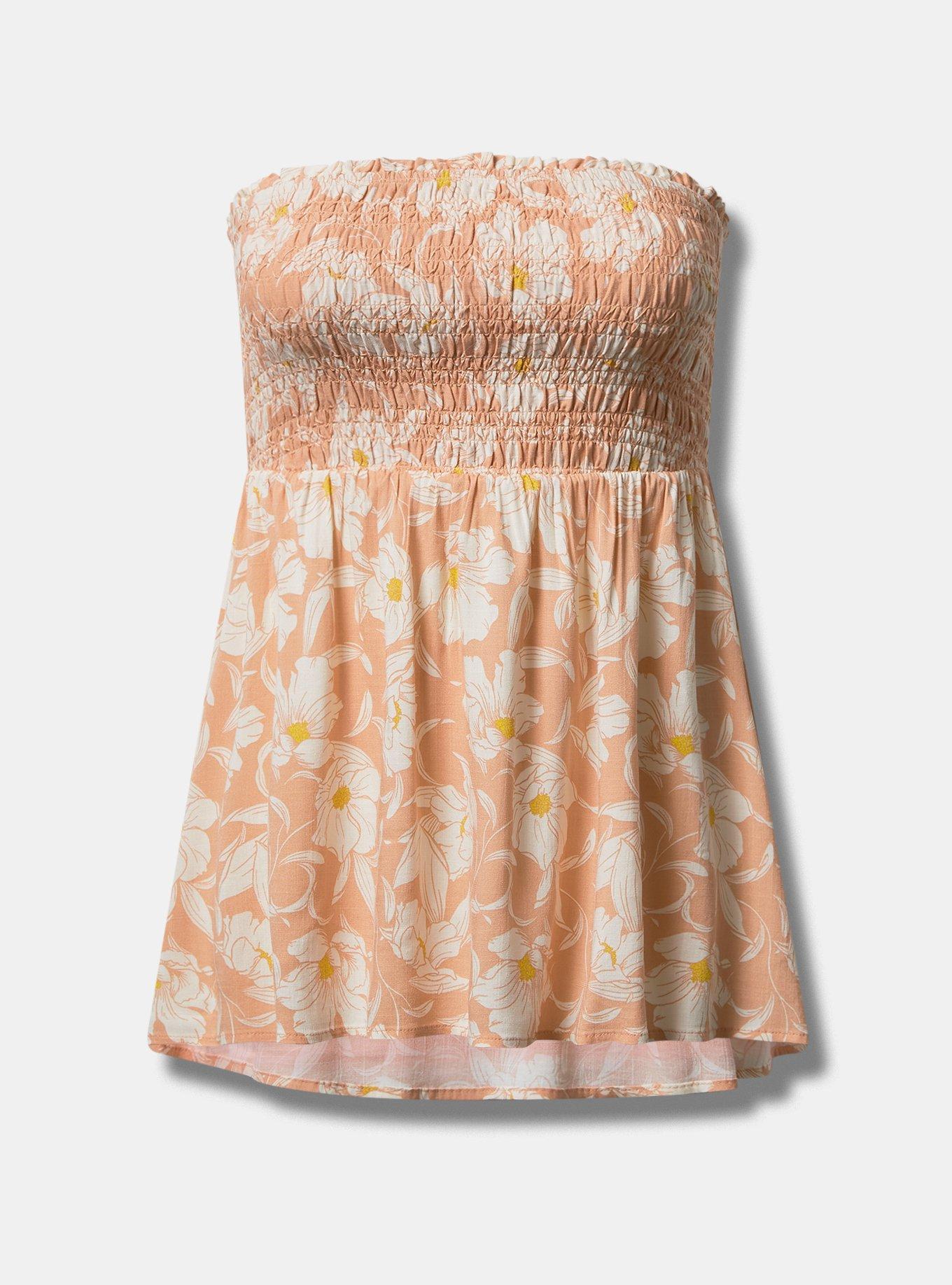 Plus Size - Rayon Slub Smocked Tube Top - Torrid