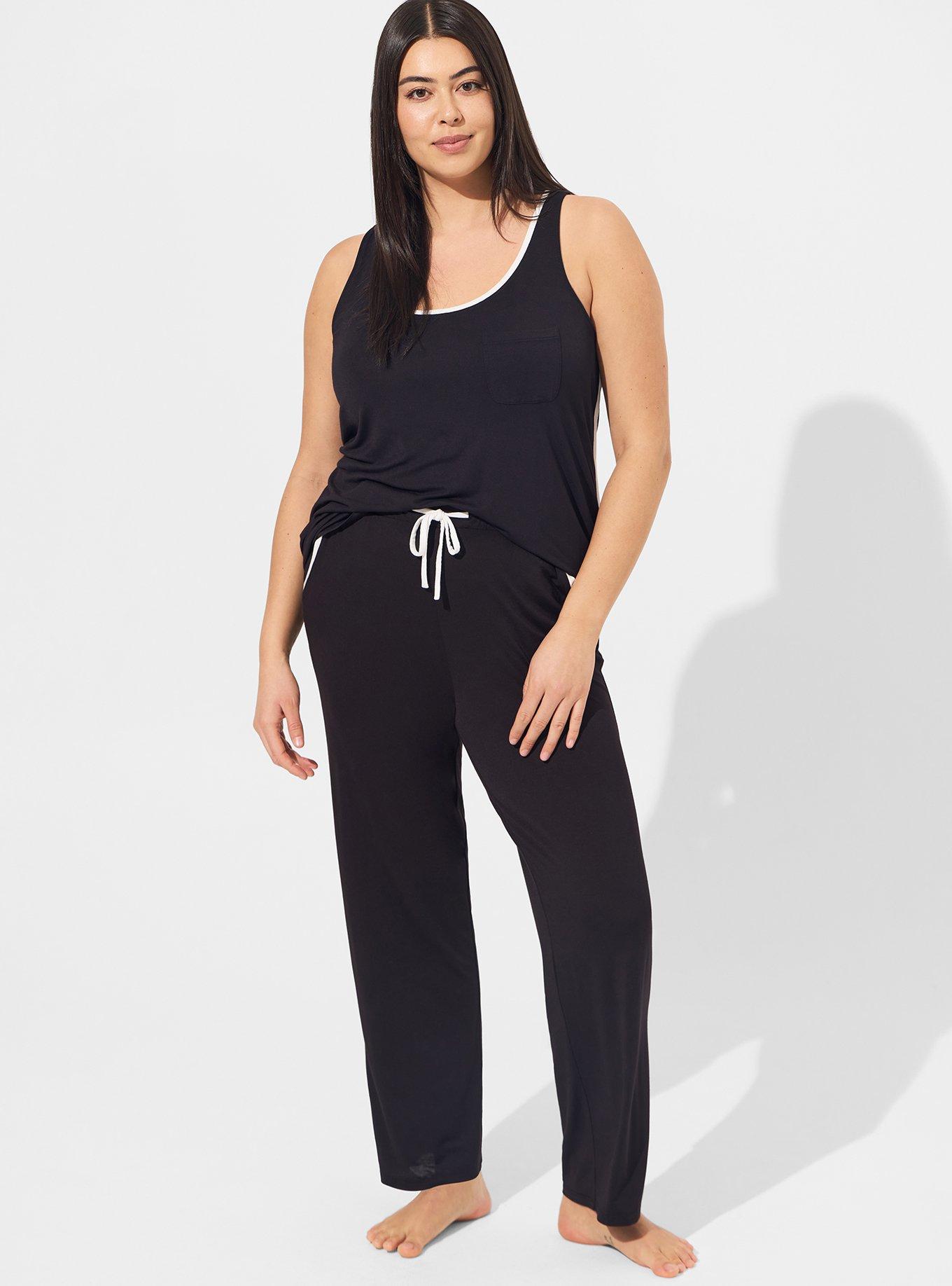Plus Size - Sleep Tank - Super Soft Bamboo Black - Torrid