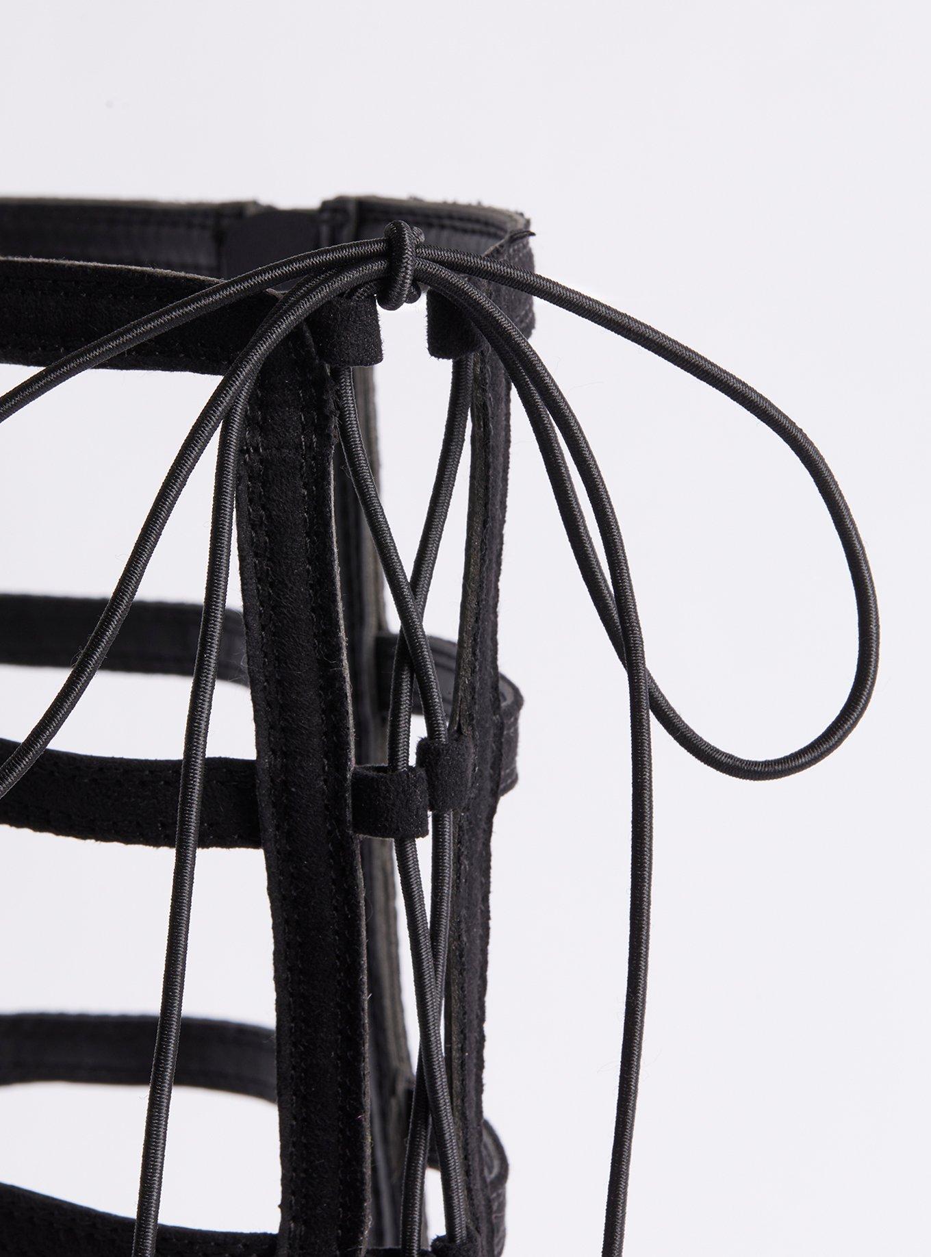 Plus Size - Knee High Gladiator Sandal - Black (WW) - Torrid