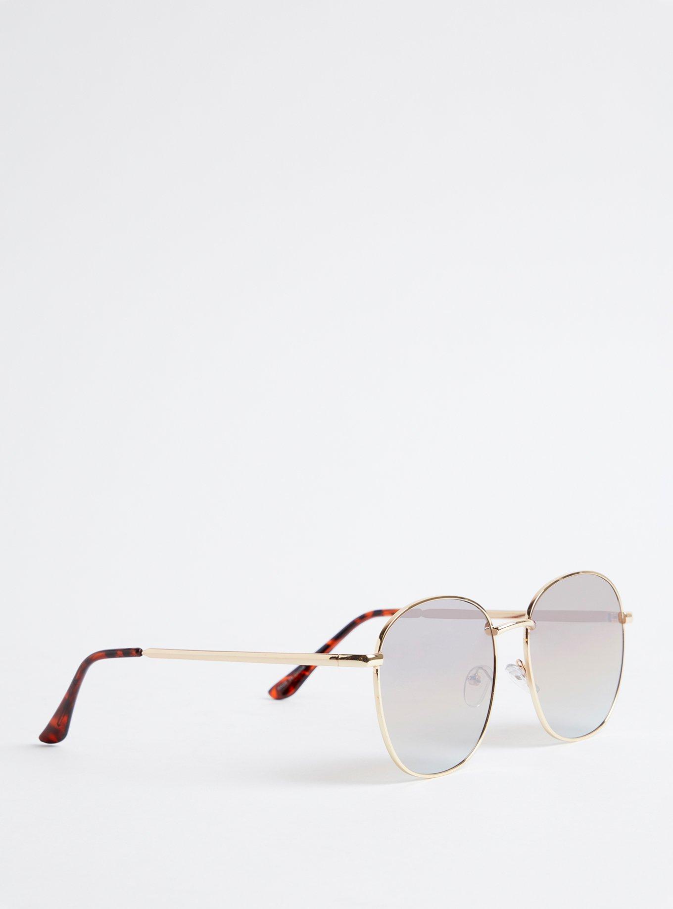 Plus Size - Rounded Square Aviator - Brown - Torrid