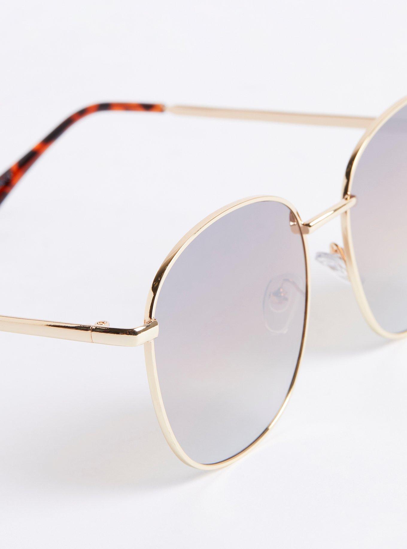 Plus Size - Rounded Square Aviator - Brown - Torrid