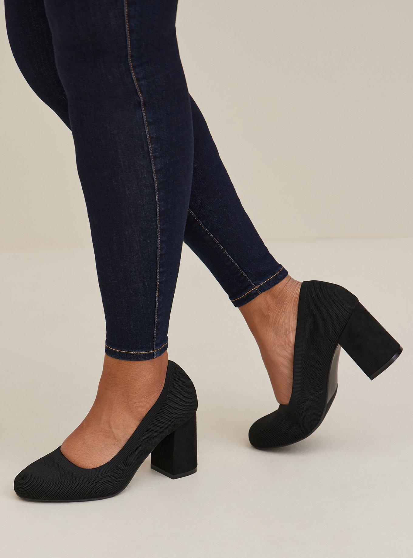 Plus Size - Stretch Knit Pump - Black (WW) - Torrid