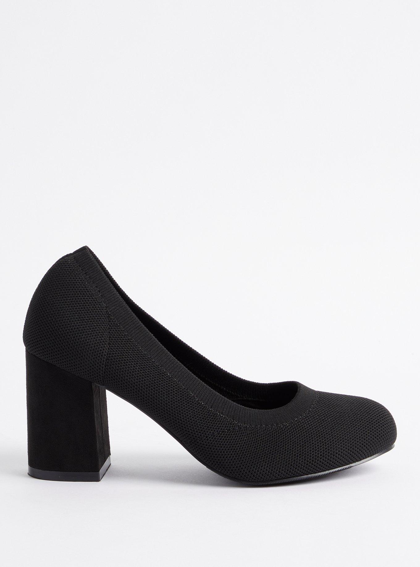 Plus Size - Stretch Knit Pump - Black (WW) - Torrid