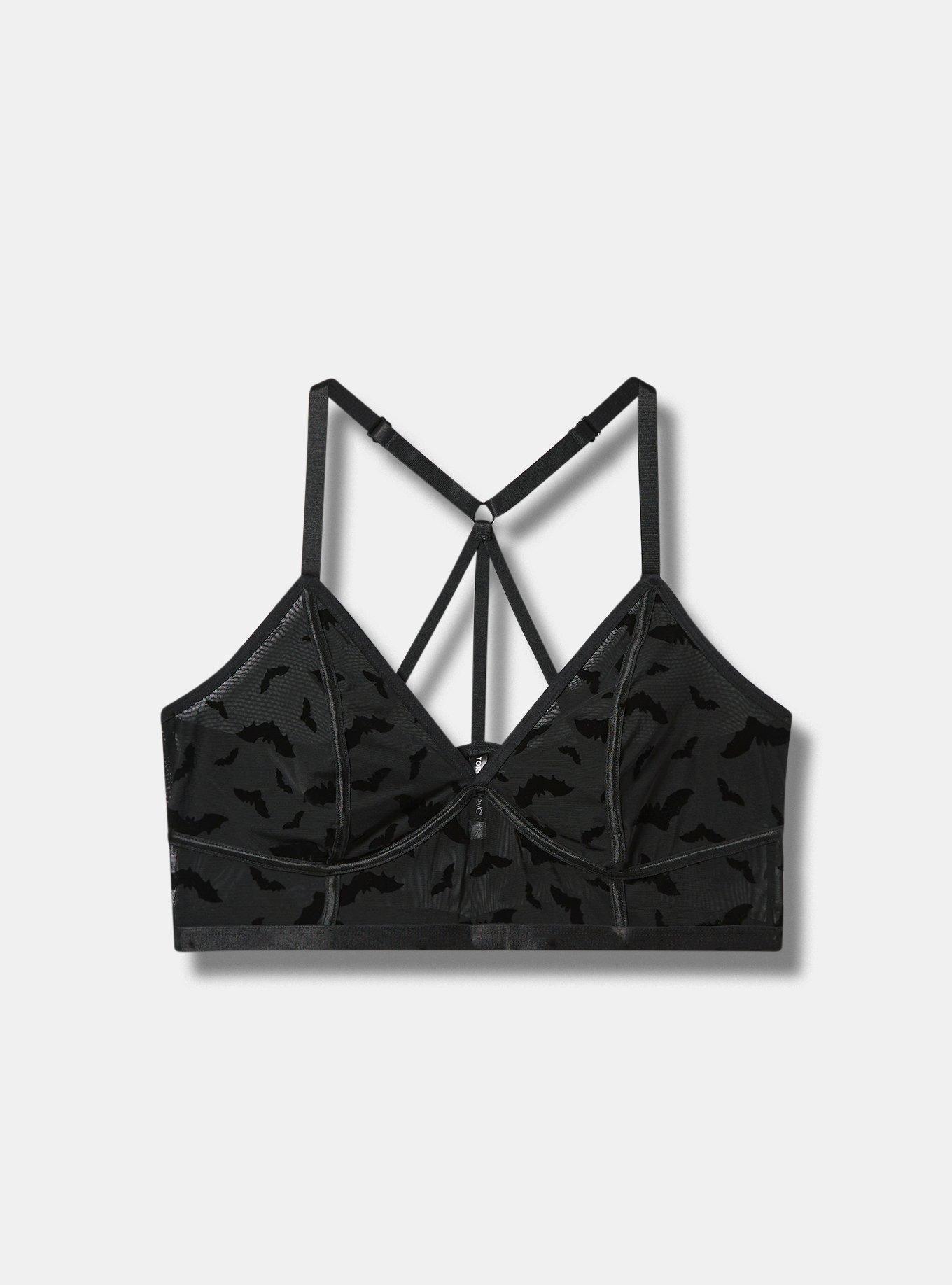 Plus Size - Flocked Mesh Bralette - Torrid