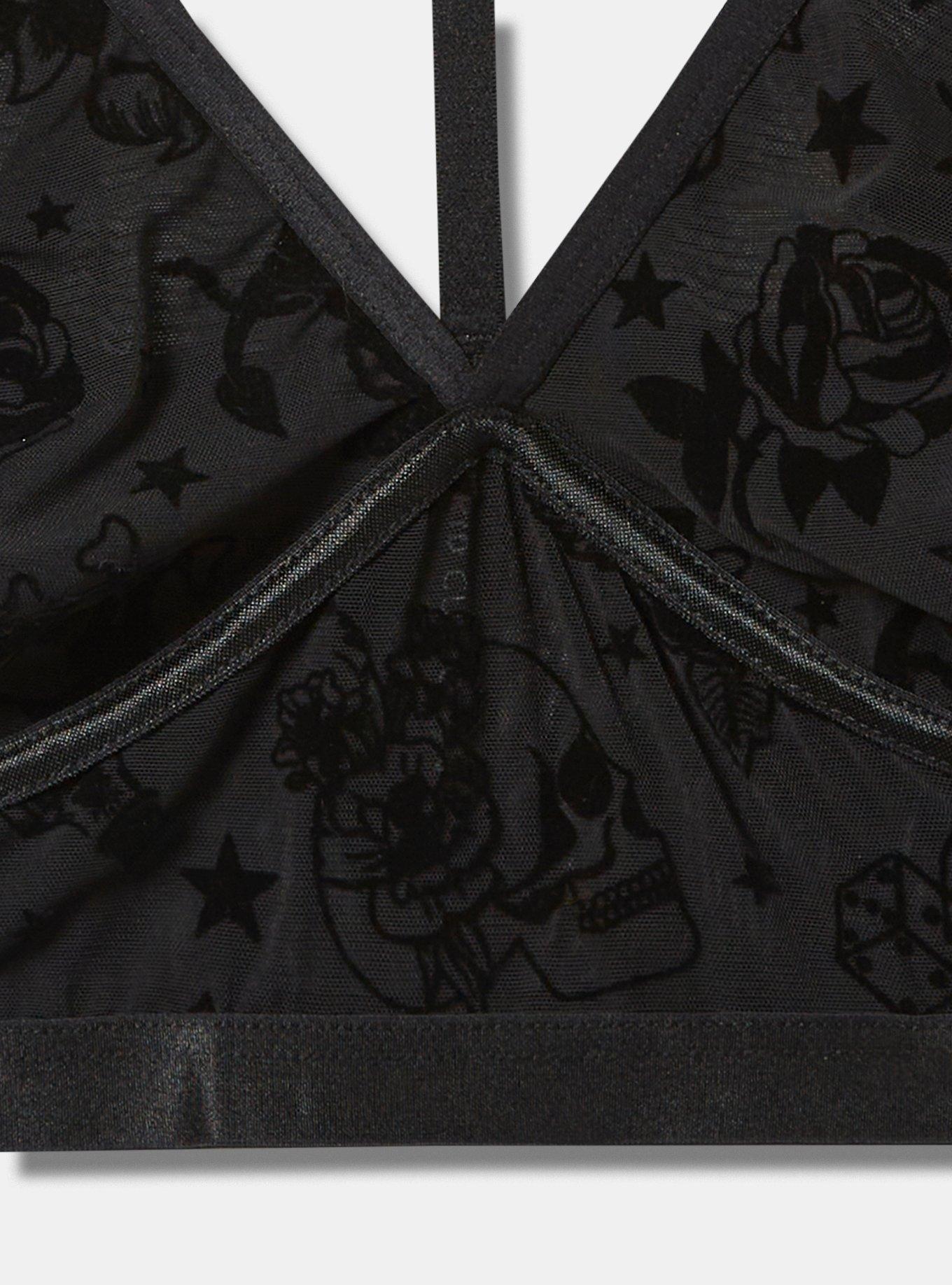 Plus Size - Flocked Mesh Bralette - Torrid