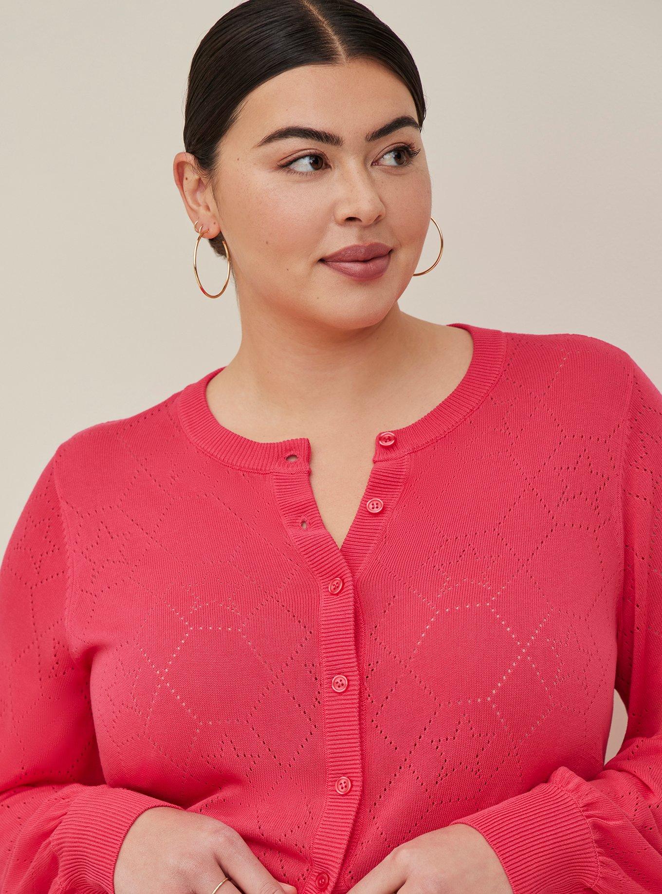 Plus Size - Pointelle Cardigan Sweater - Torrid