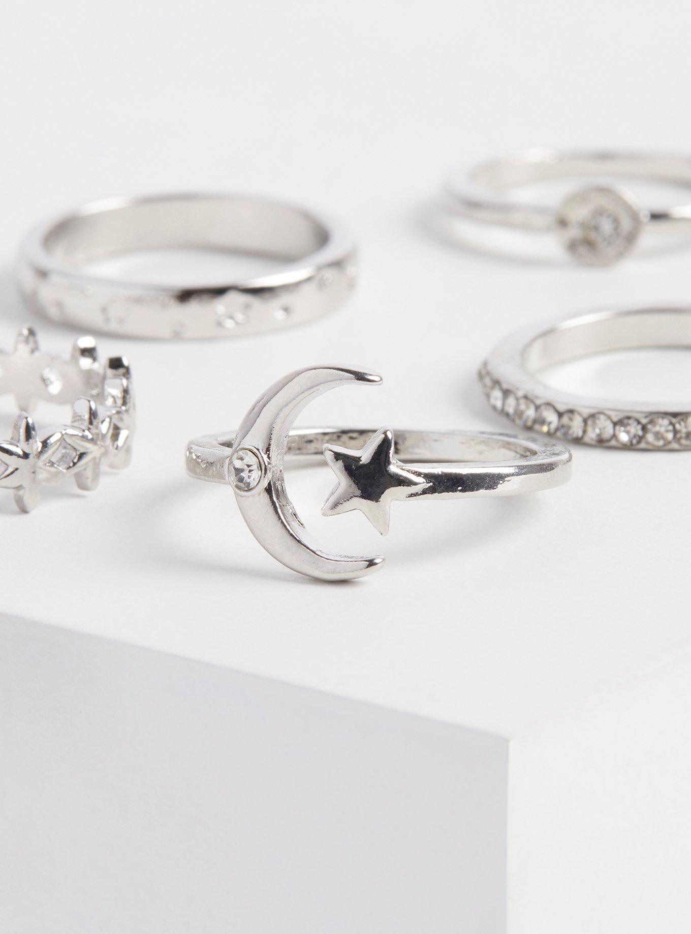 Plus Size - Star & Moon Ring Set of 6 - Torrid