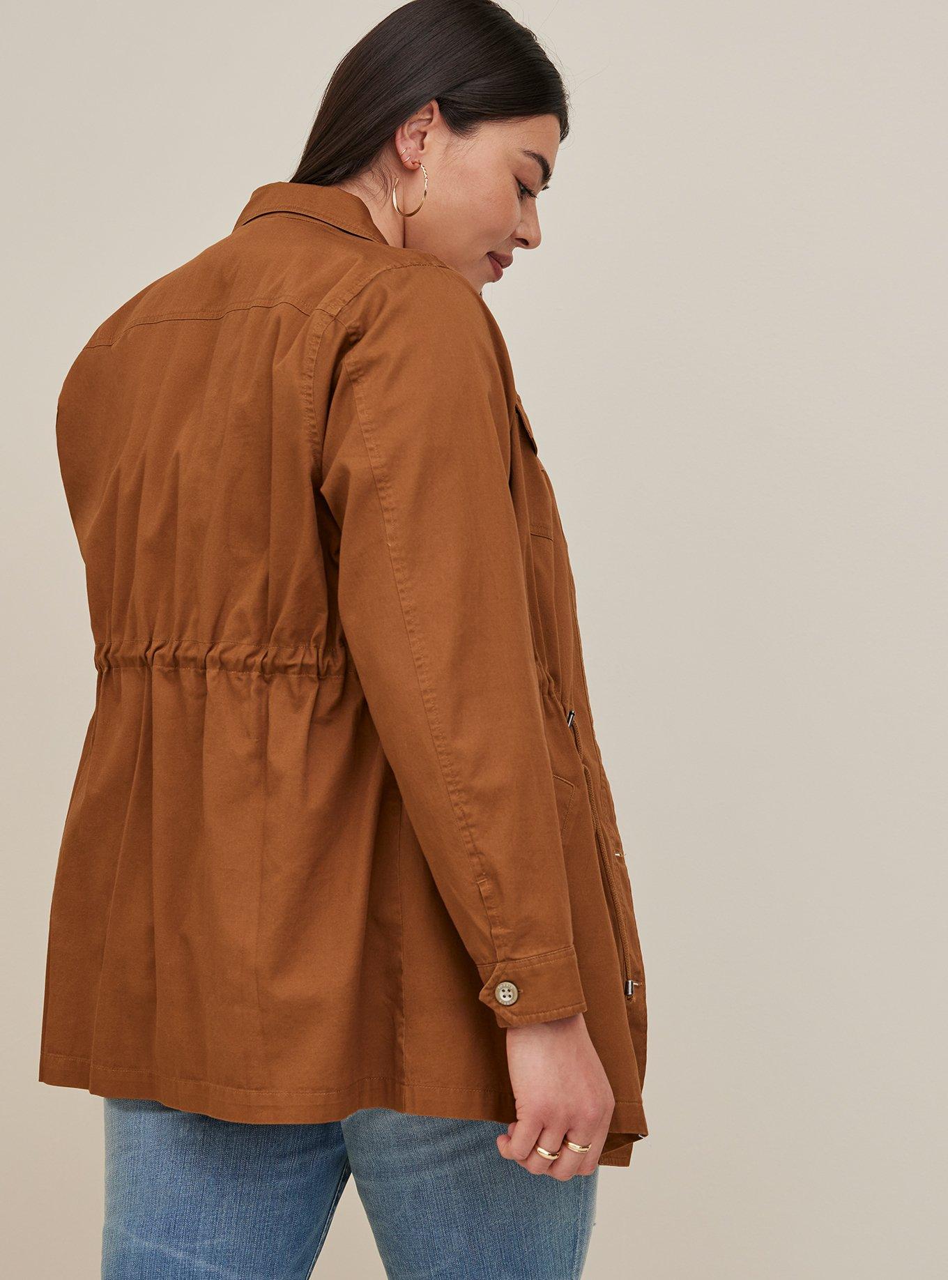 Plus Size - Twill Long Line Shacket - Torrid