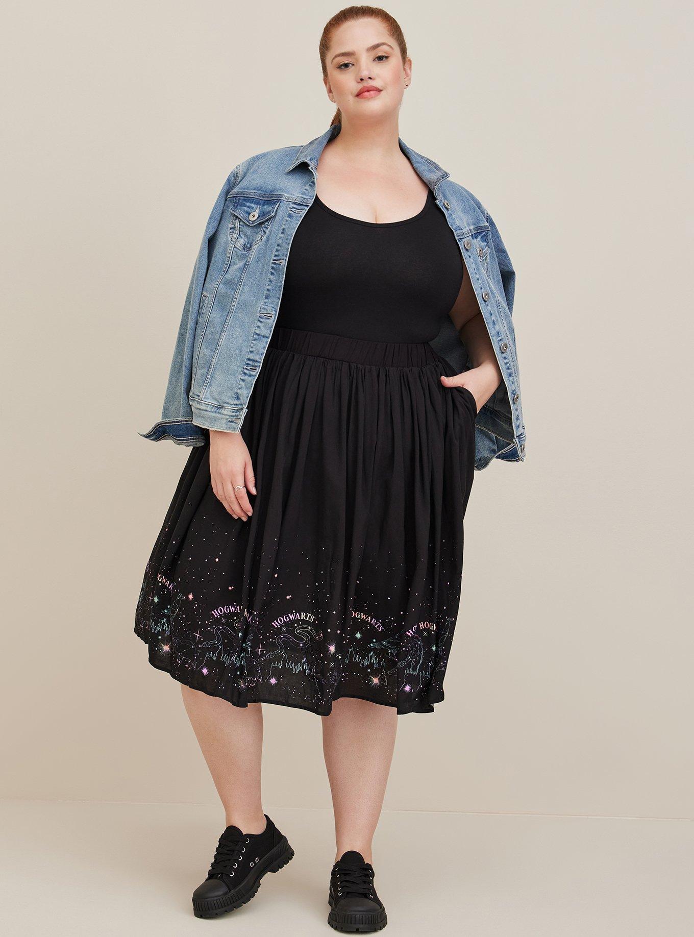 Plus Size - Harry Potter Mini Skater Skirt - Challis Constellation ...