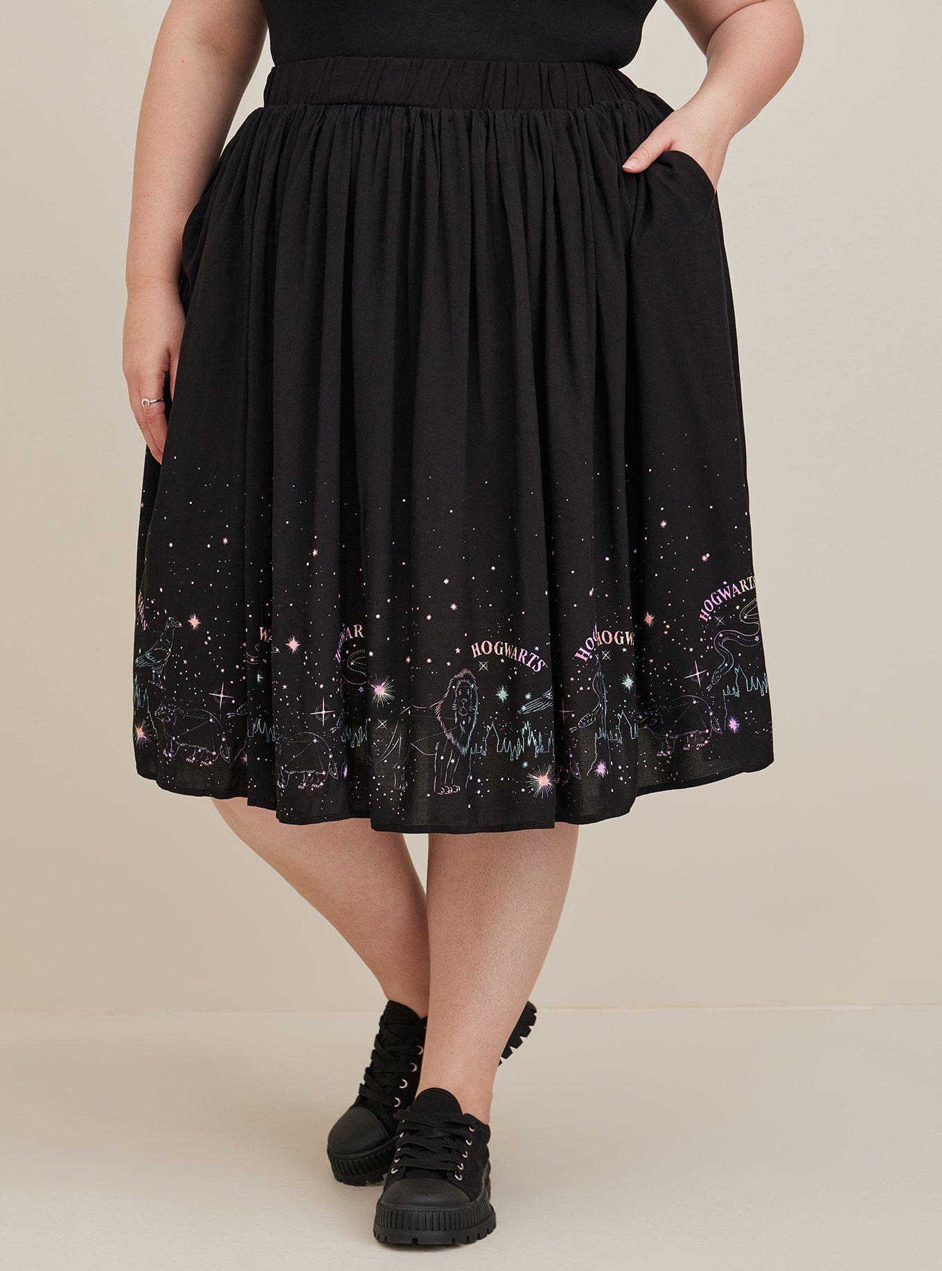Plus Size - Harry Potter Mini Skater Skirt - Challis Constellation ...