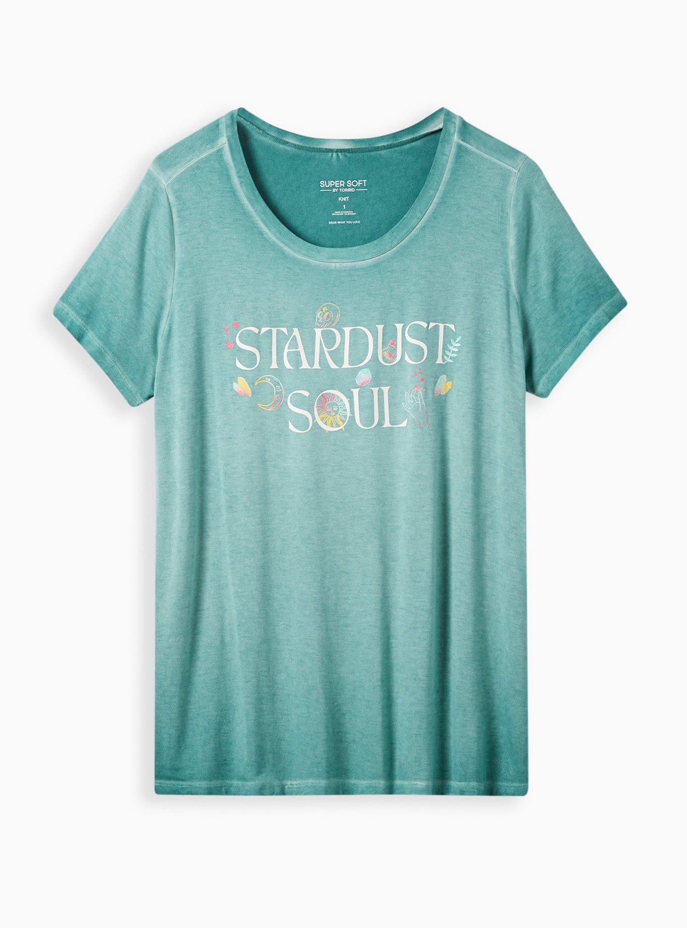 Plus Size - Perfect Tee - Super Soft Stardust Soul Green - Torrid