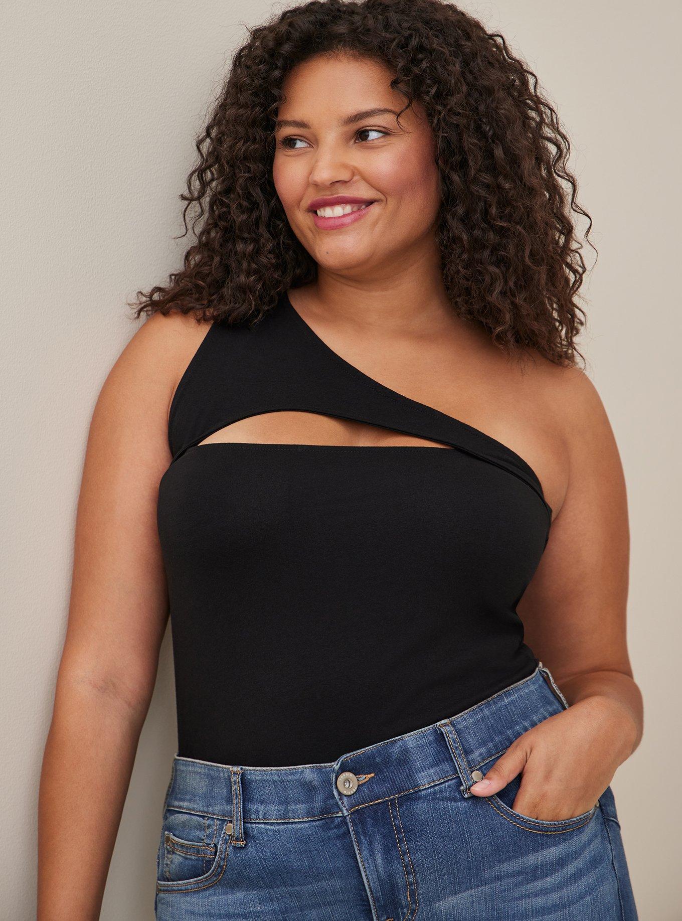 Plus Size - Foxy Cutout One Shoulder Top - Torrid