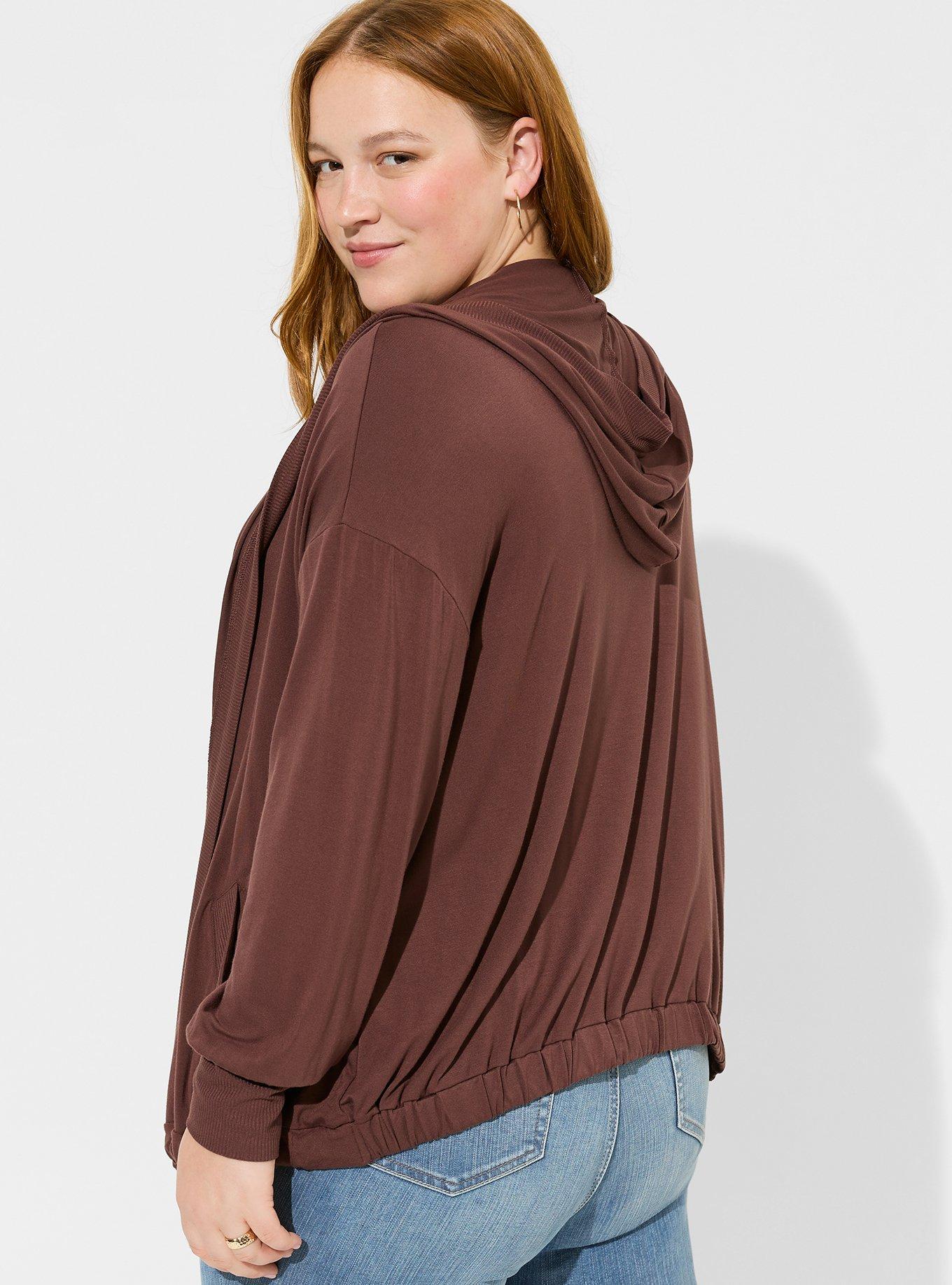 Plus Size - Super Soft Hooded Cardigan Open Front - Torrid