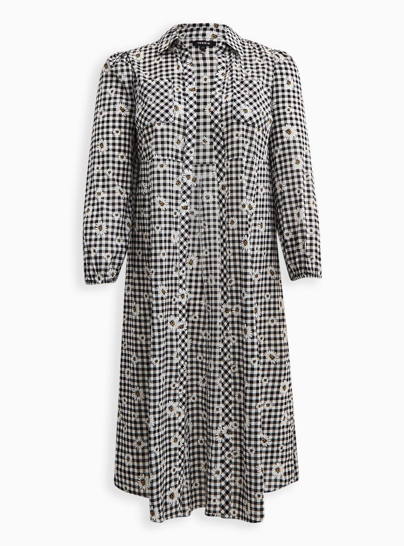 Plus Size - Kimono Duster - Cotton Daisies - Torrid