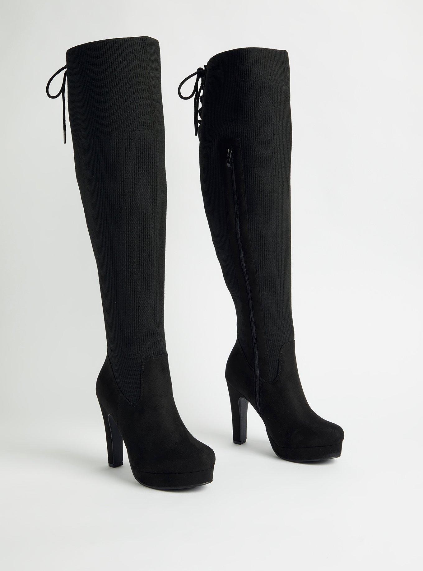 Plus Size - Over The Knee Stretch Platform Boot (WW) - Torrid