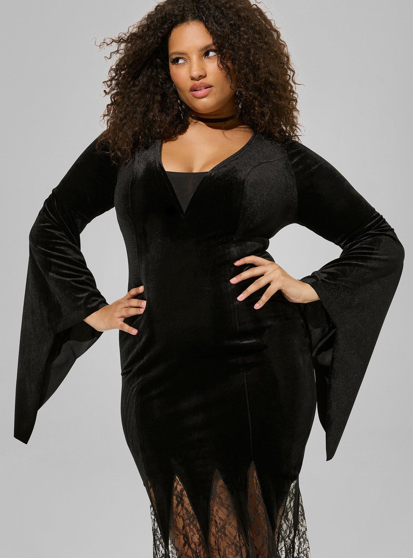 Plus Size - Halloween Costume Velvet Fluted Maven Dress - Torrid