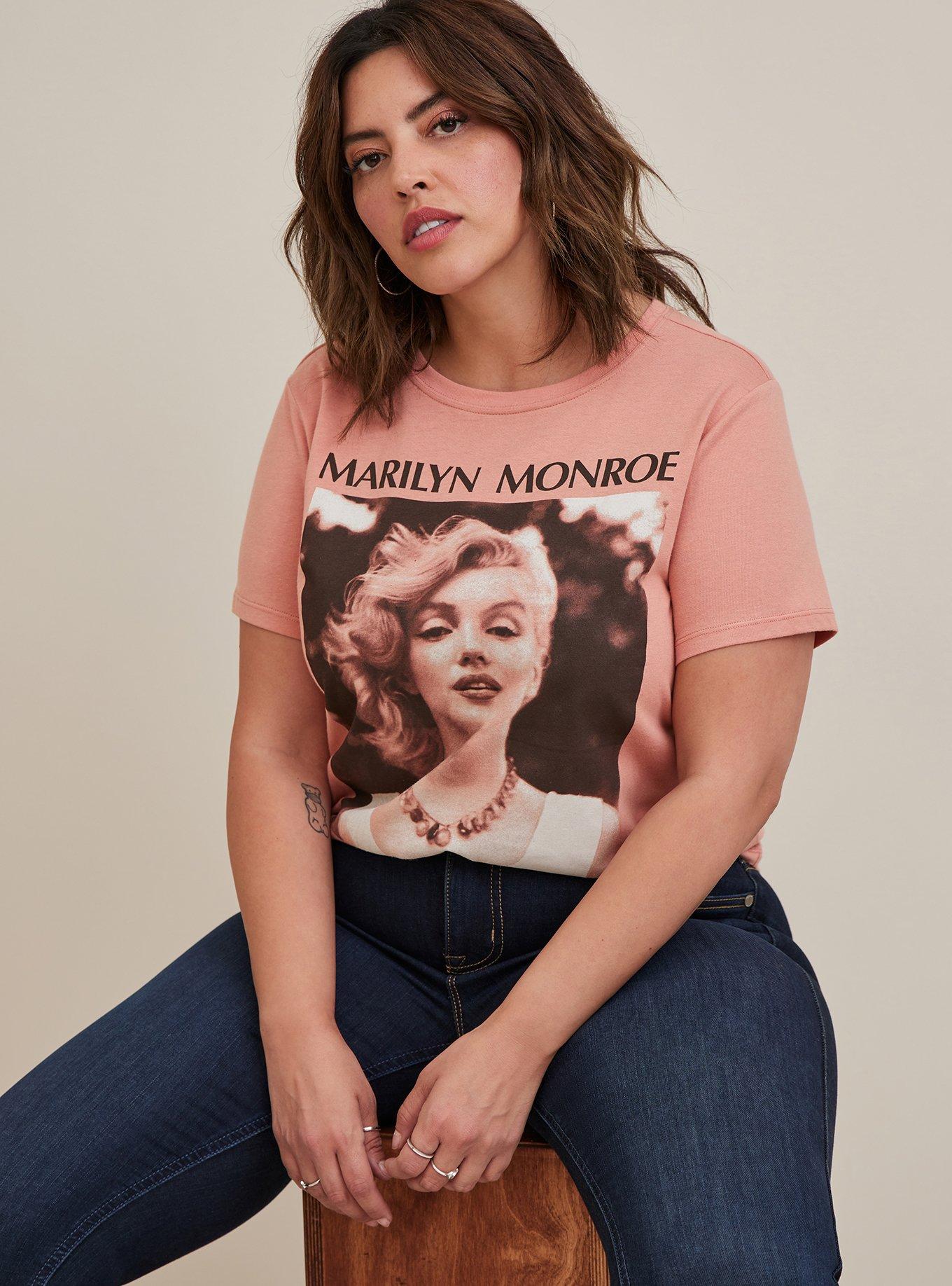 Plus Size - Classic Fit Tee - Cotton Marilyn Monroe Pink - Torrid