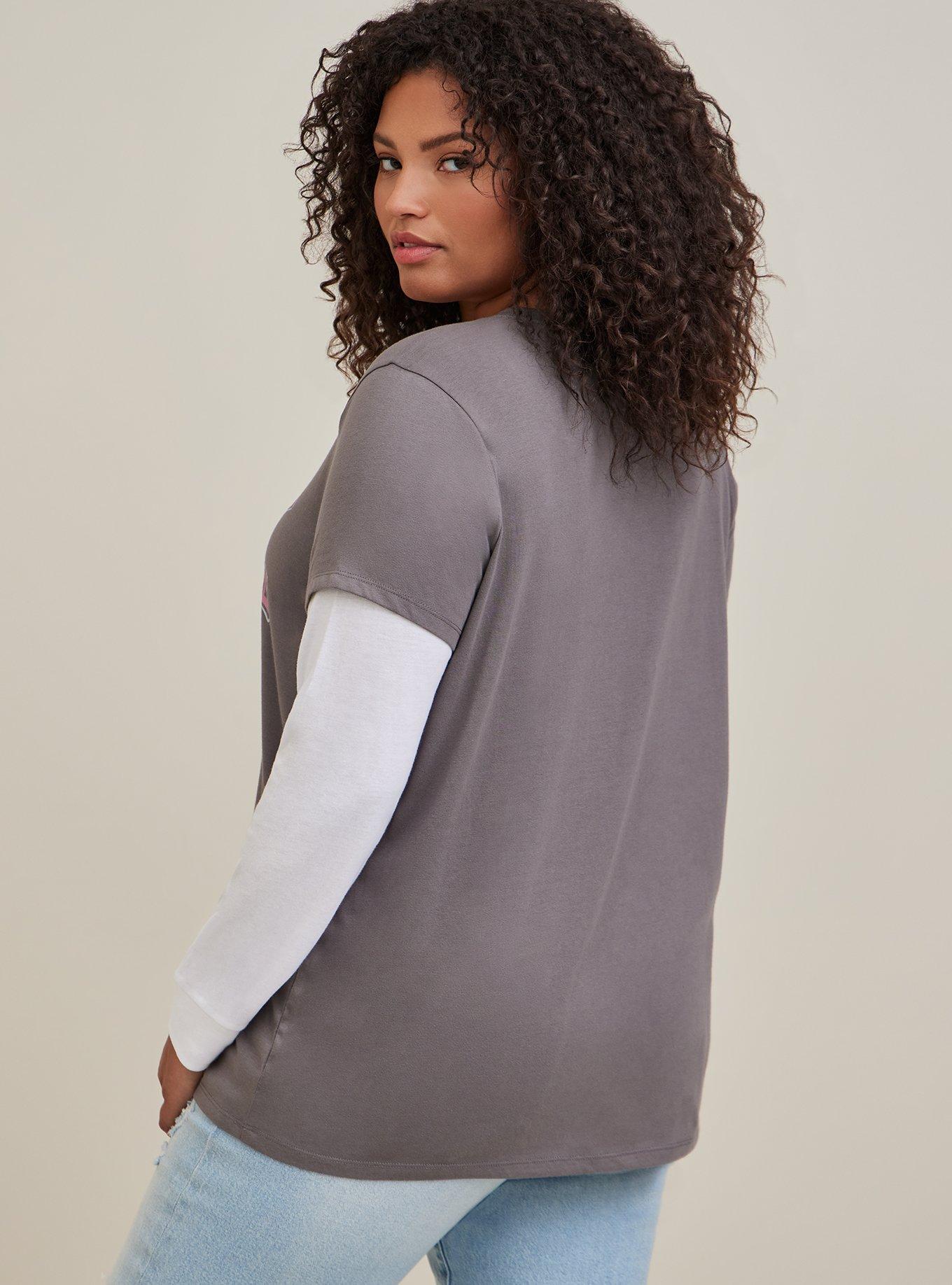 Plus Size - Rolling Stones Classic Fit Long Sleeve 2Fer Tee - Cotton ...