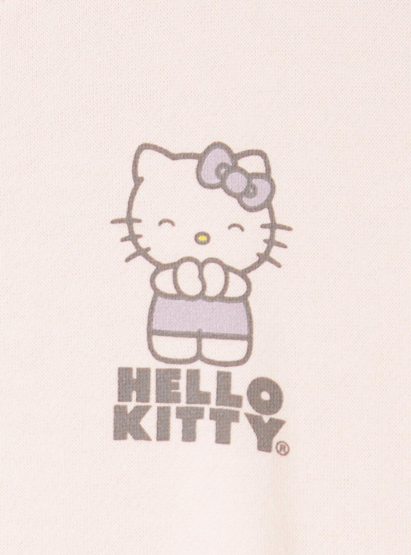 Plus Size - Hello Kitty Cozy Fleece Crew Neck Pullover Split Sweatshirt ...