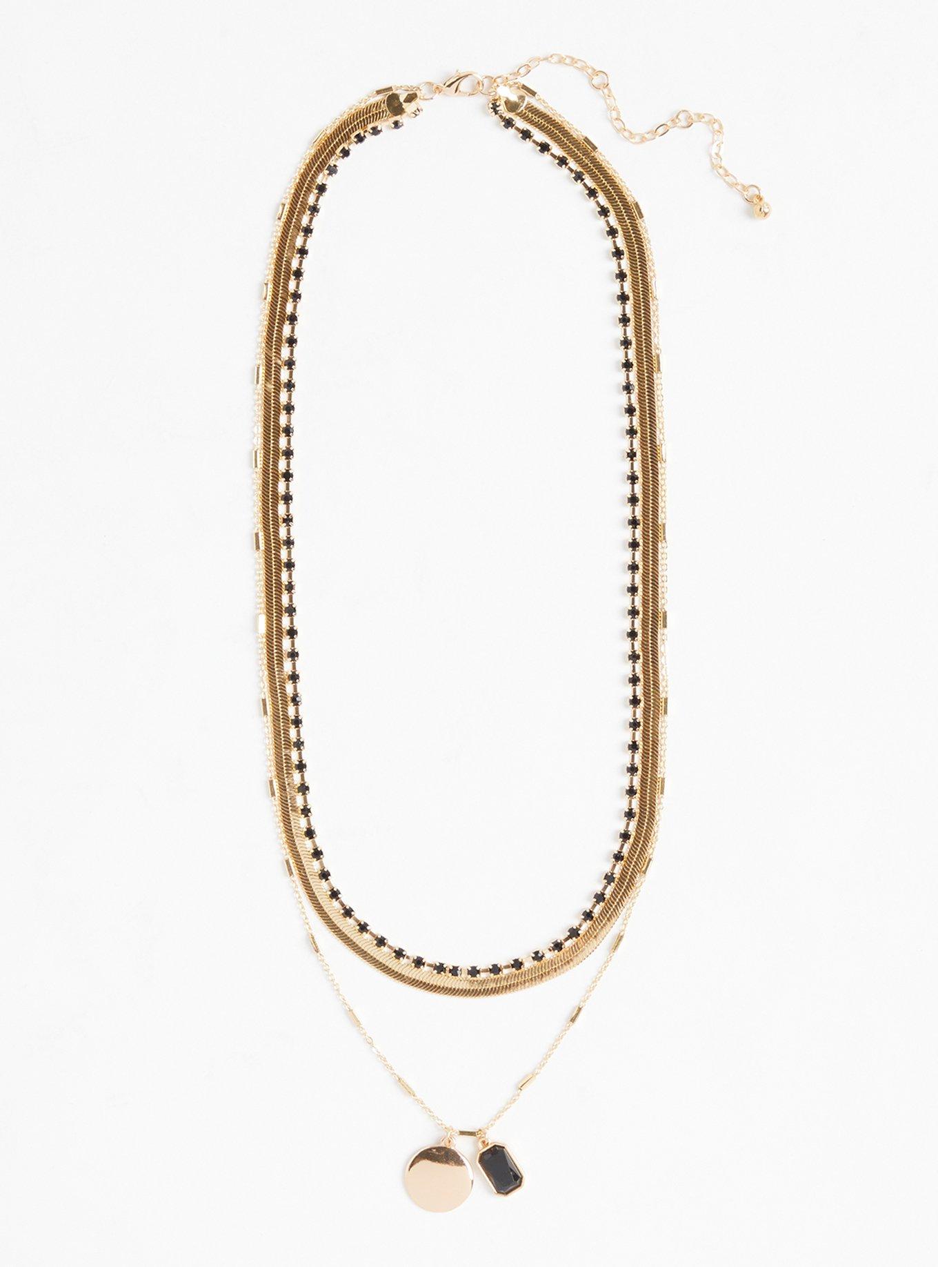 Plus Size - Snake Chain Layered Pendant - Gold Tone - Torrid