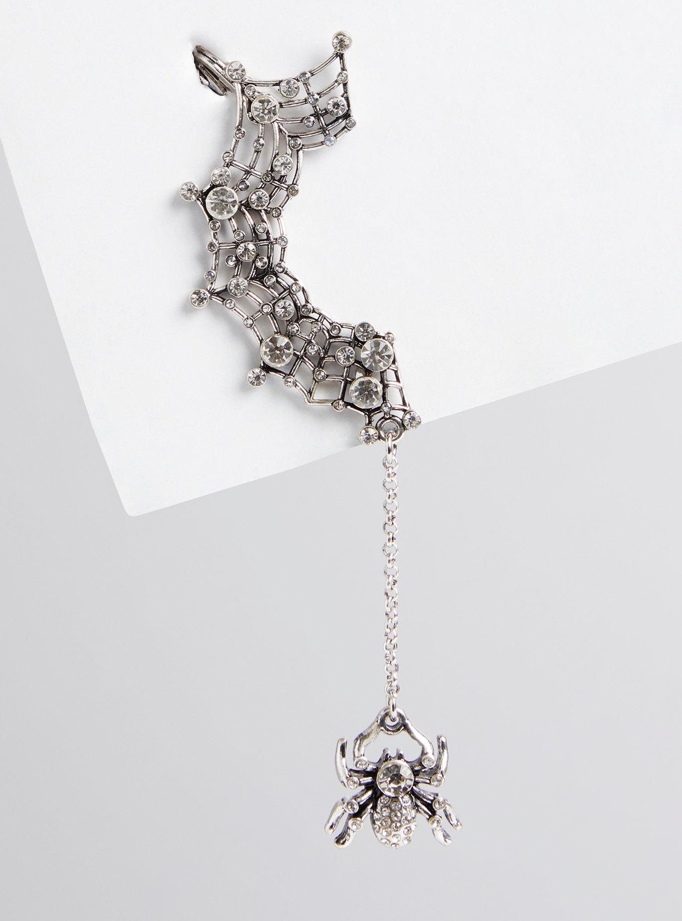 Plus Size - Web and Hanging Spider Ear Cuff - Torrid