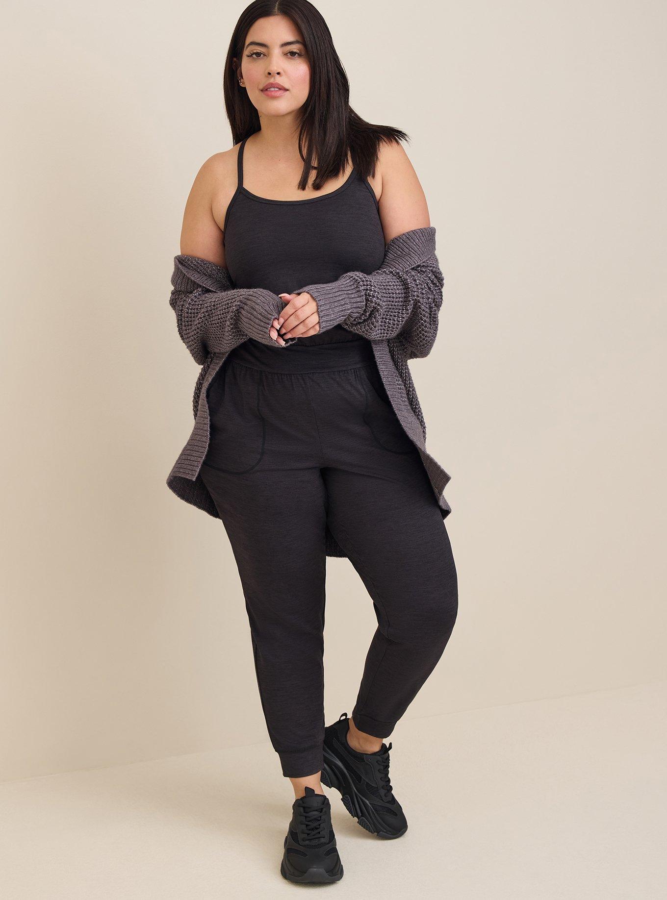 Plus Size - Super Soft Performance Jersey Full Length Active Jumpsuit ...