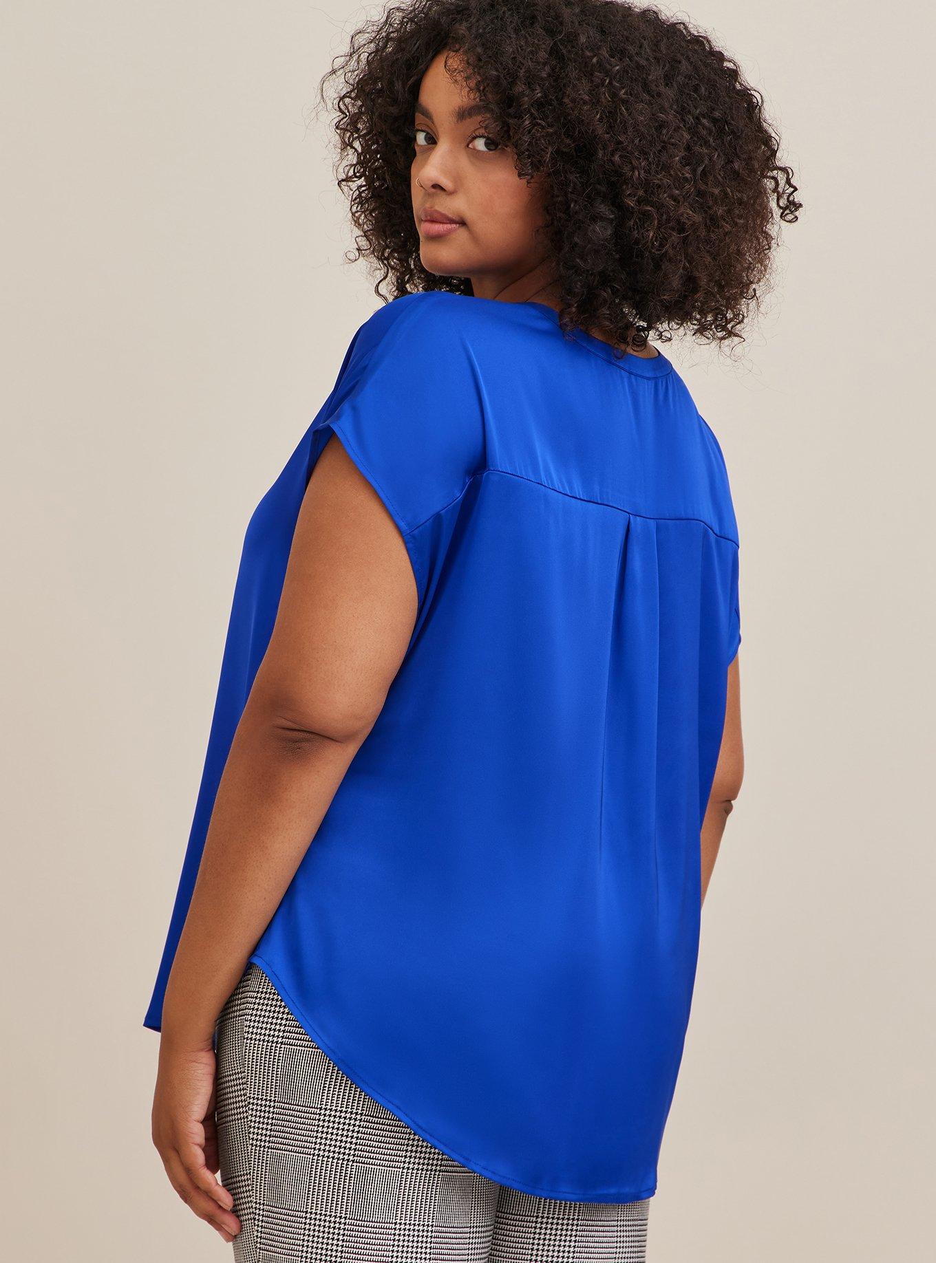 Plus Size - Satin Split Front Dolman Top - Torrid