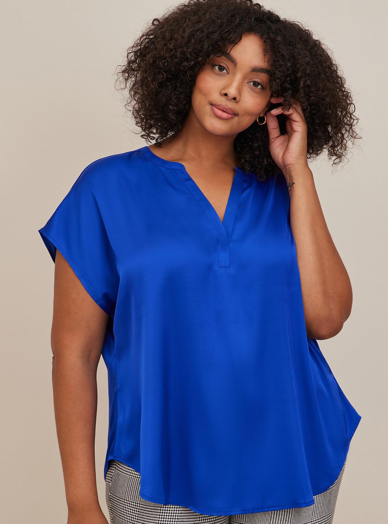 Plus Size - Satin Split Front Dolman Top - Torrid