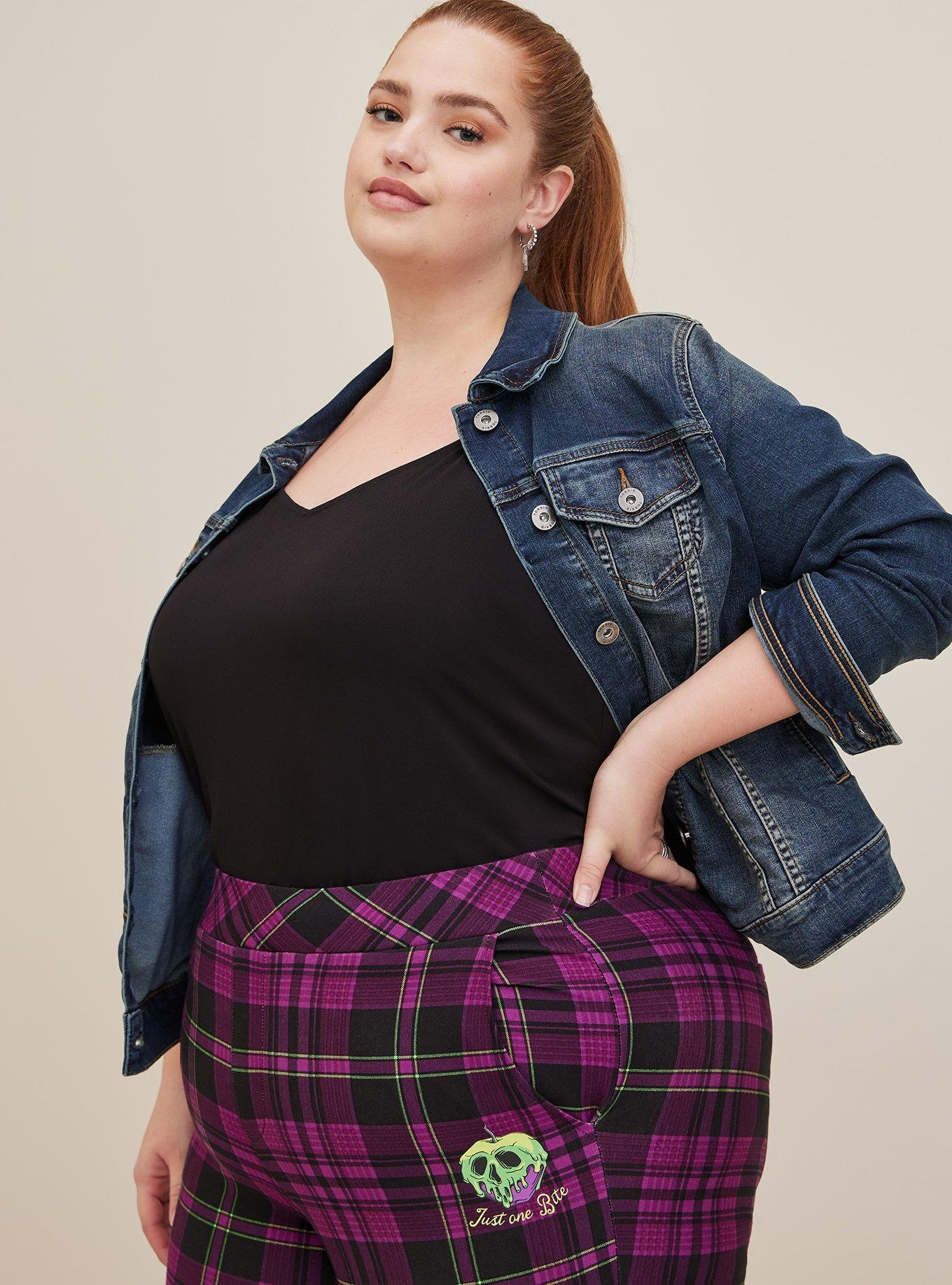 Plus Size - Disney Villains Pull On Straight Trouser - Ponte Poison ...