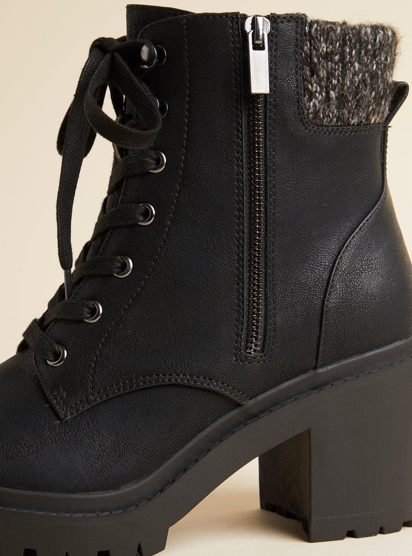 Plus Size - Sweater Detail Hiker Bootie (WW) - Torrid