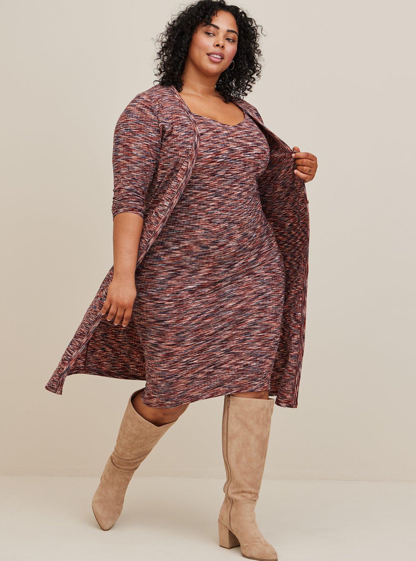 Plus Size - Midi Spacedye Tank Dress - Torrid