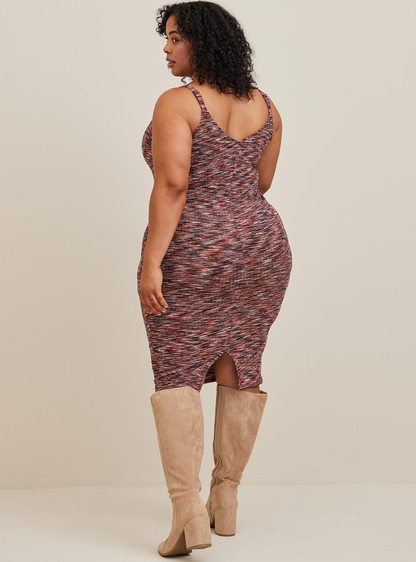 Plus Size - Midi Spacedye Tank Dress - Torrid
