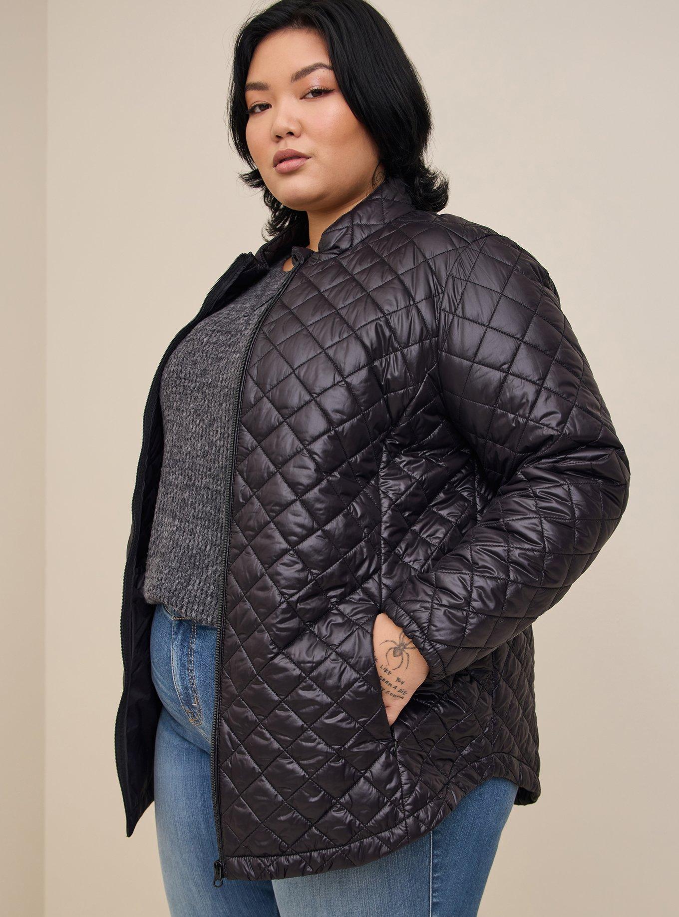 Plus Size - Nylon Quilted Puffer Jacket - Torrid