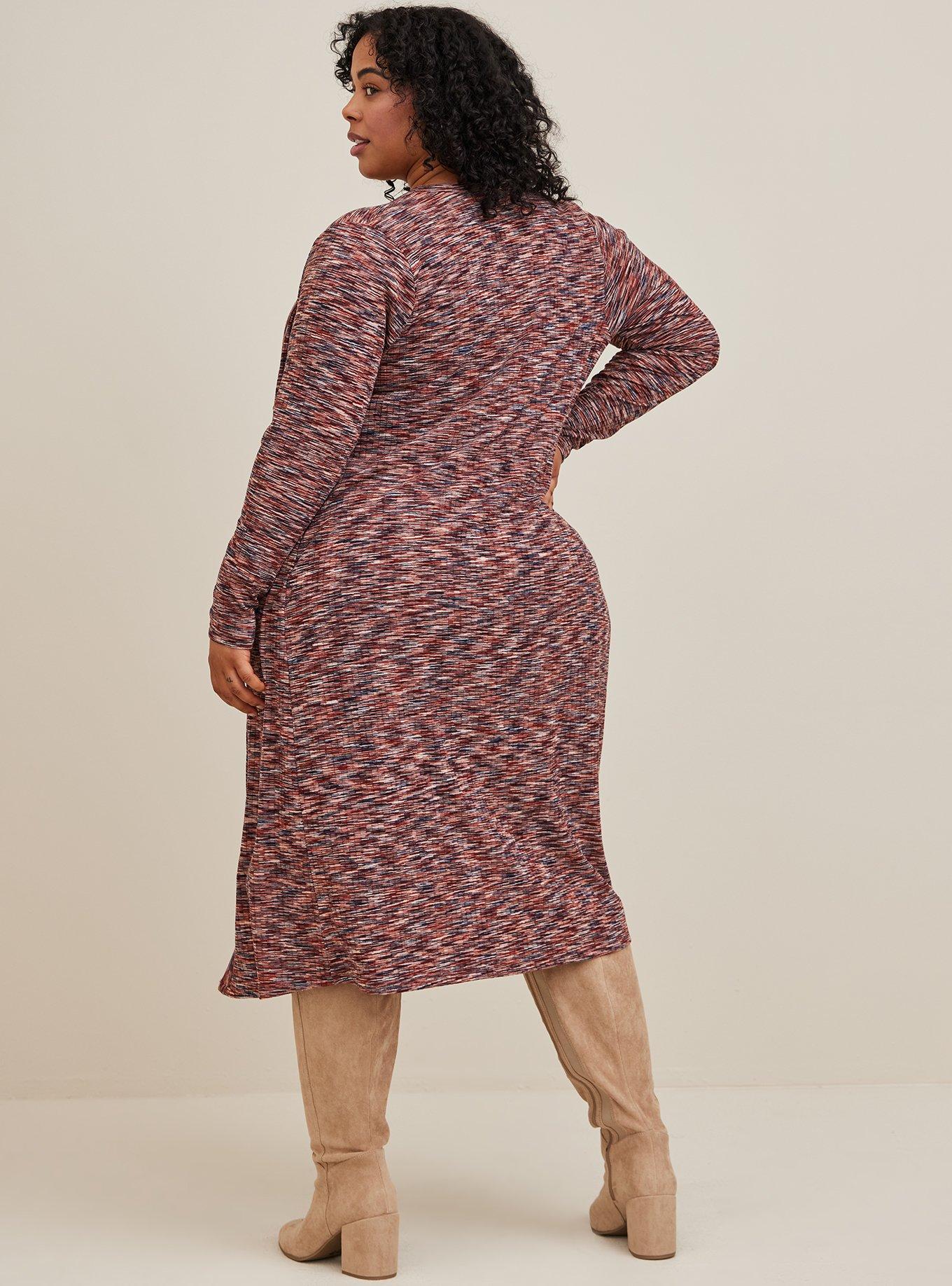 Plus Size - Space Dye Duster Sweater - Torrid