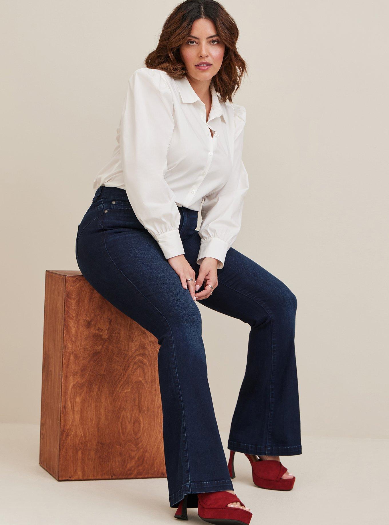 Plus Size - Poplin Puff Sleeve Button Down Top - Torrid