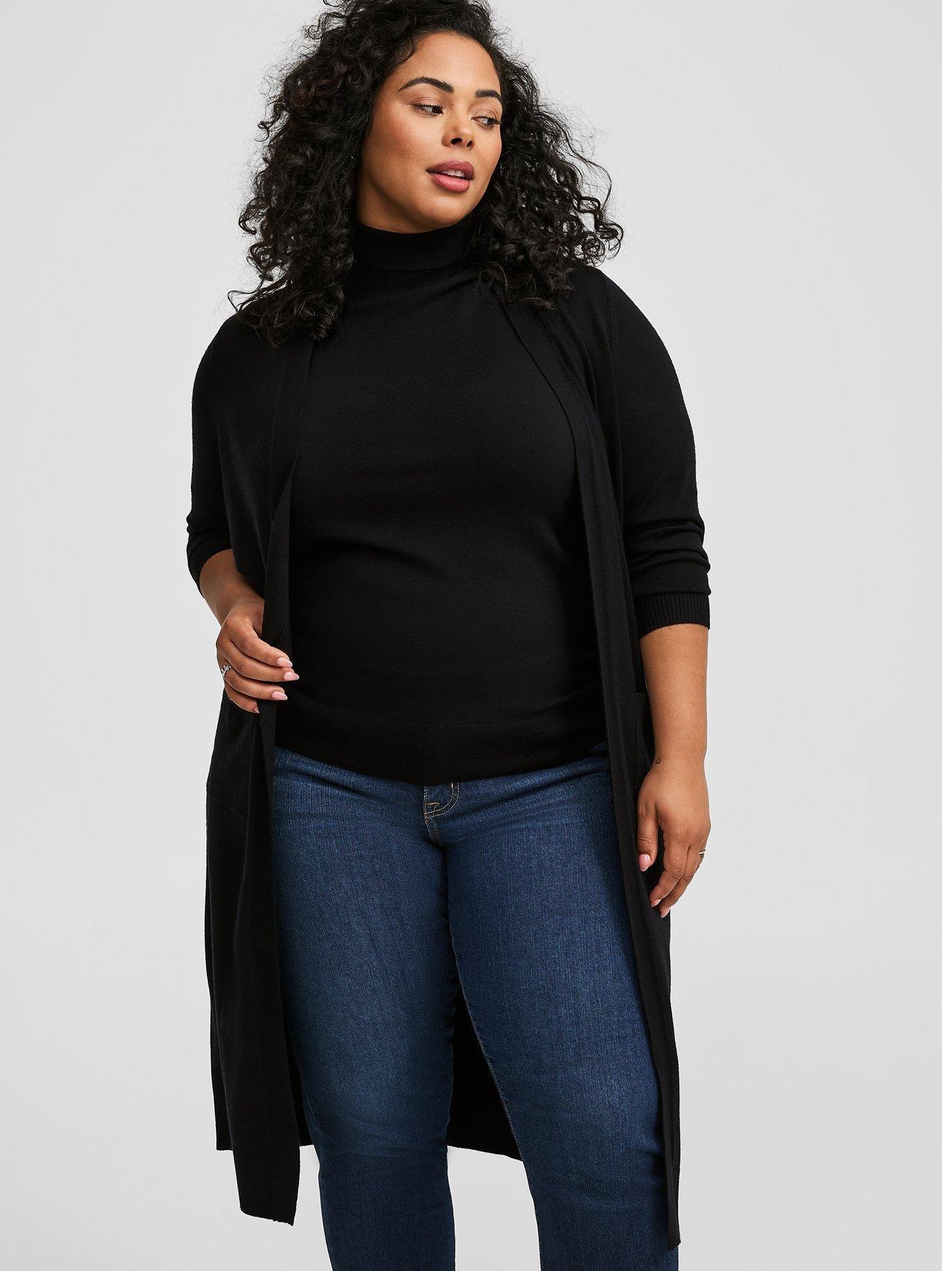 Plus Size - Everyday Soft Duster Open Front Sweater - Torrid