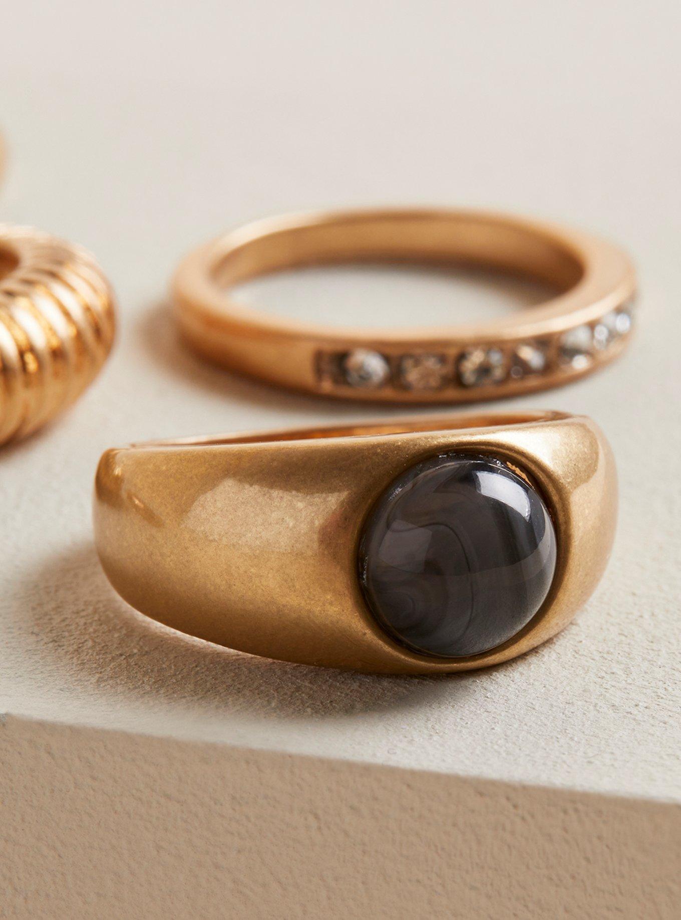 Plus Size - Stone And Pave Ring Set - Torrid