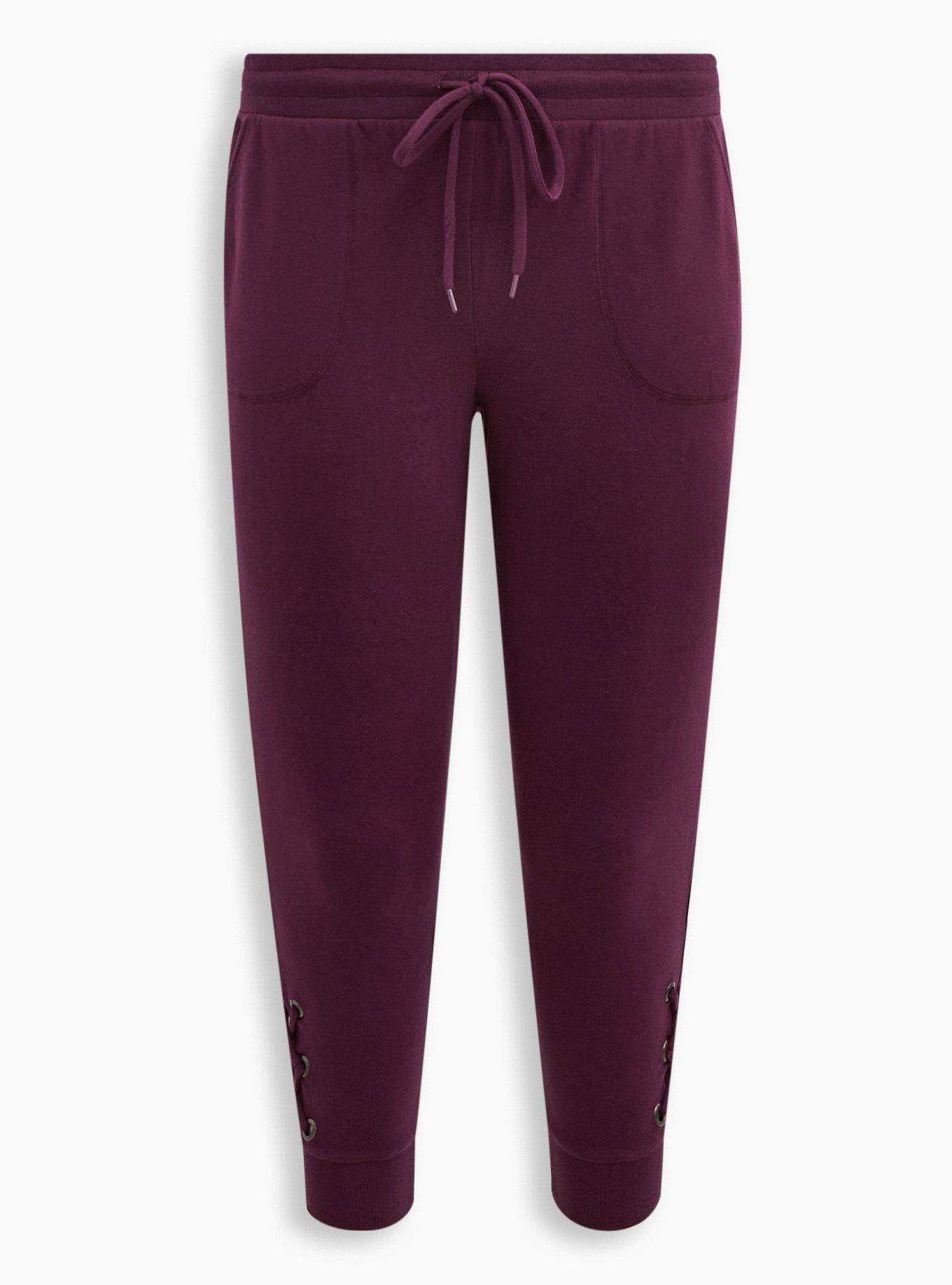 Plus Size - LoveSick Skinny Everyday Fleece Lace Up Pant - Torrid