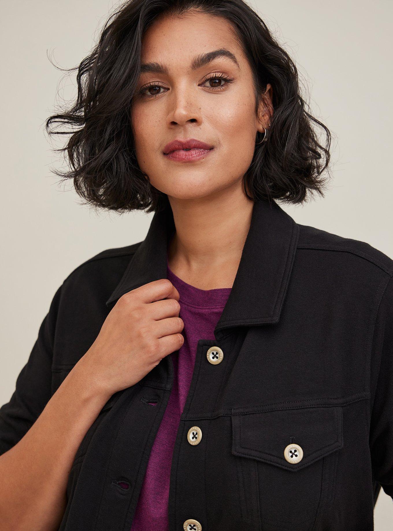 Plus Size - Everyday Fleece Long Line Trucker Jacket - Torrid