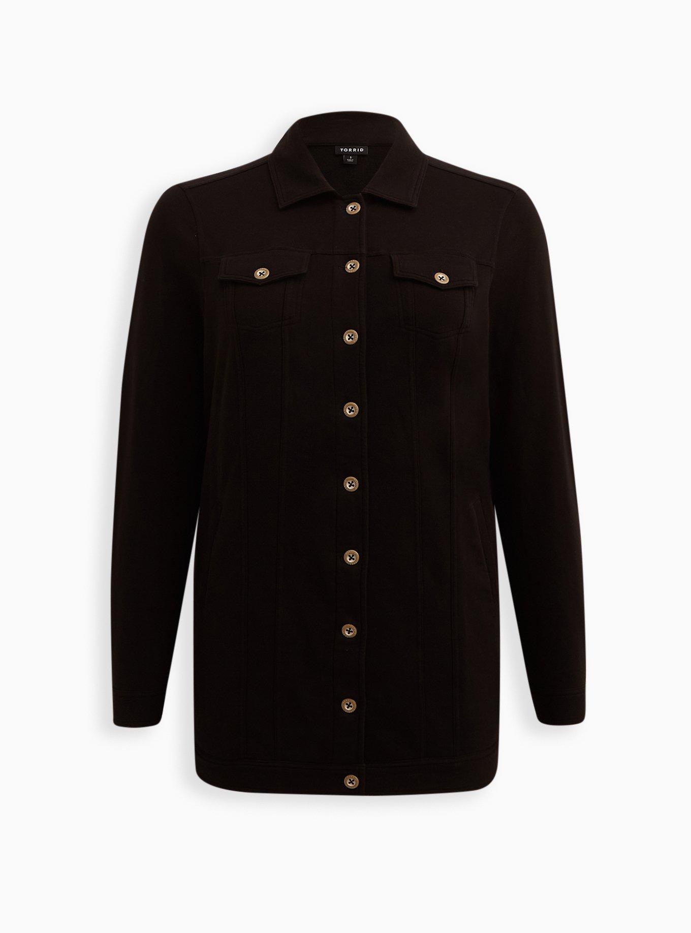 Plus Size - Everyday Fleece Long Line Trucker Jacket - Torrid