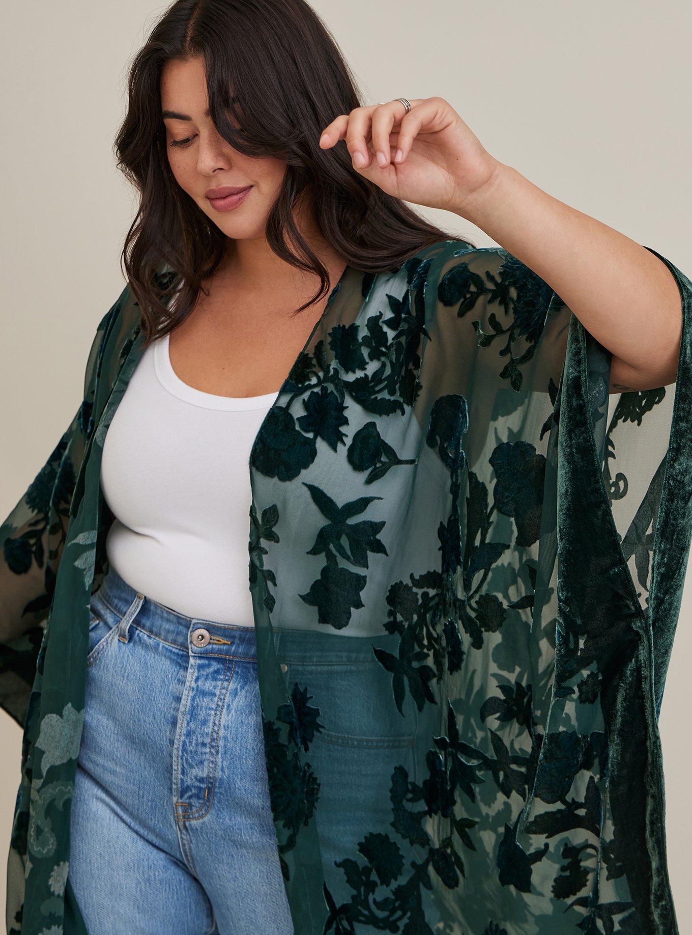 Plus Size - Ruana - Velvet Burnout Multi - Torrid