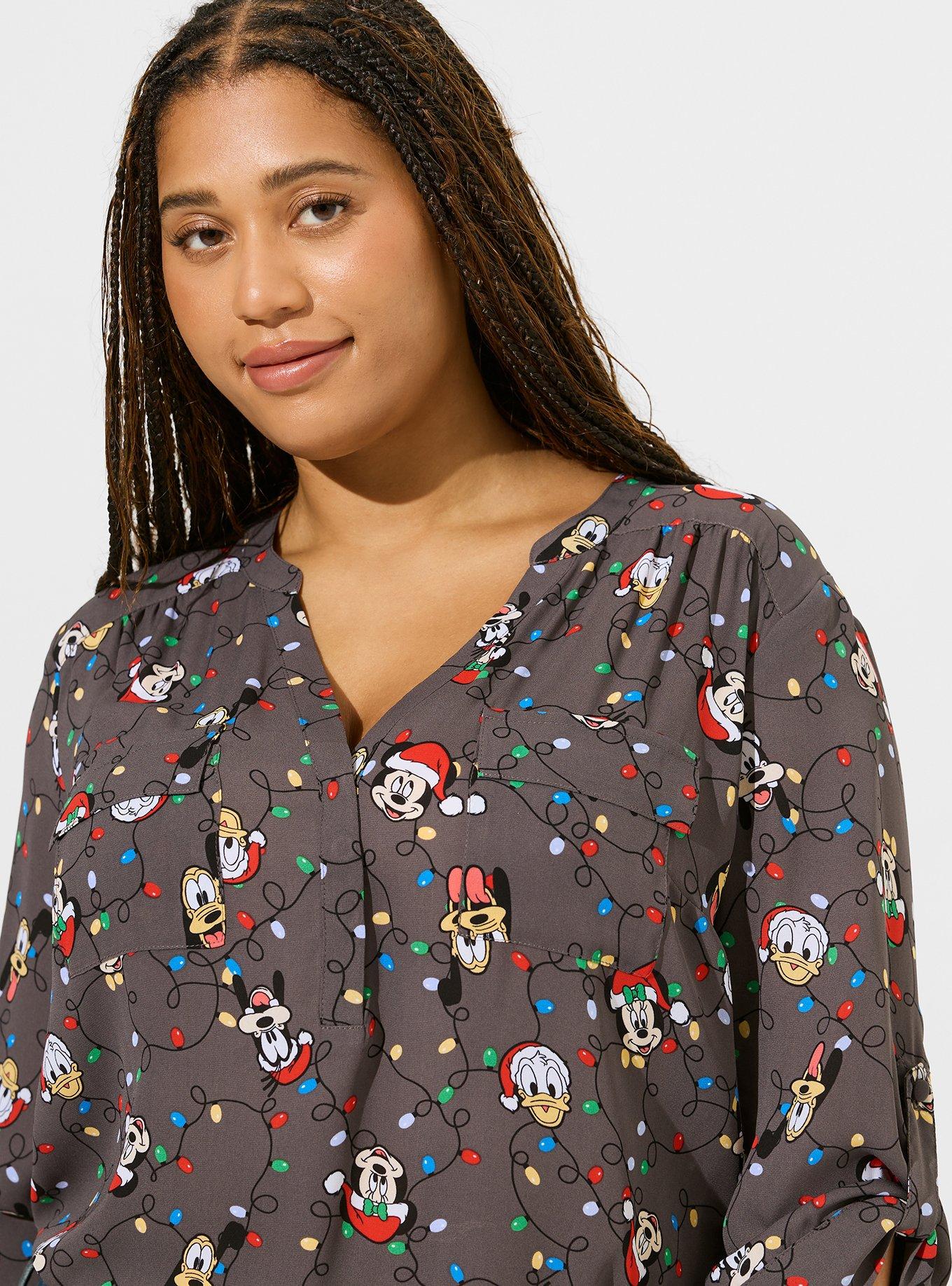 Plus Size - Disney Mickey & Friends Harper Lightweight Georgette ...