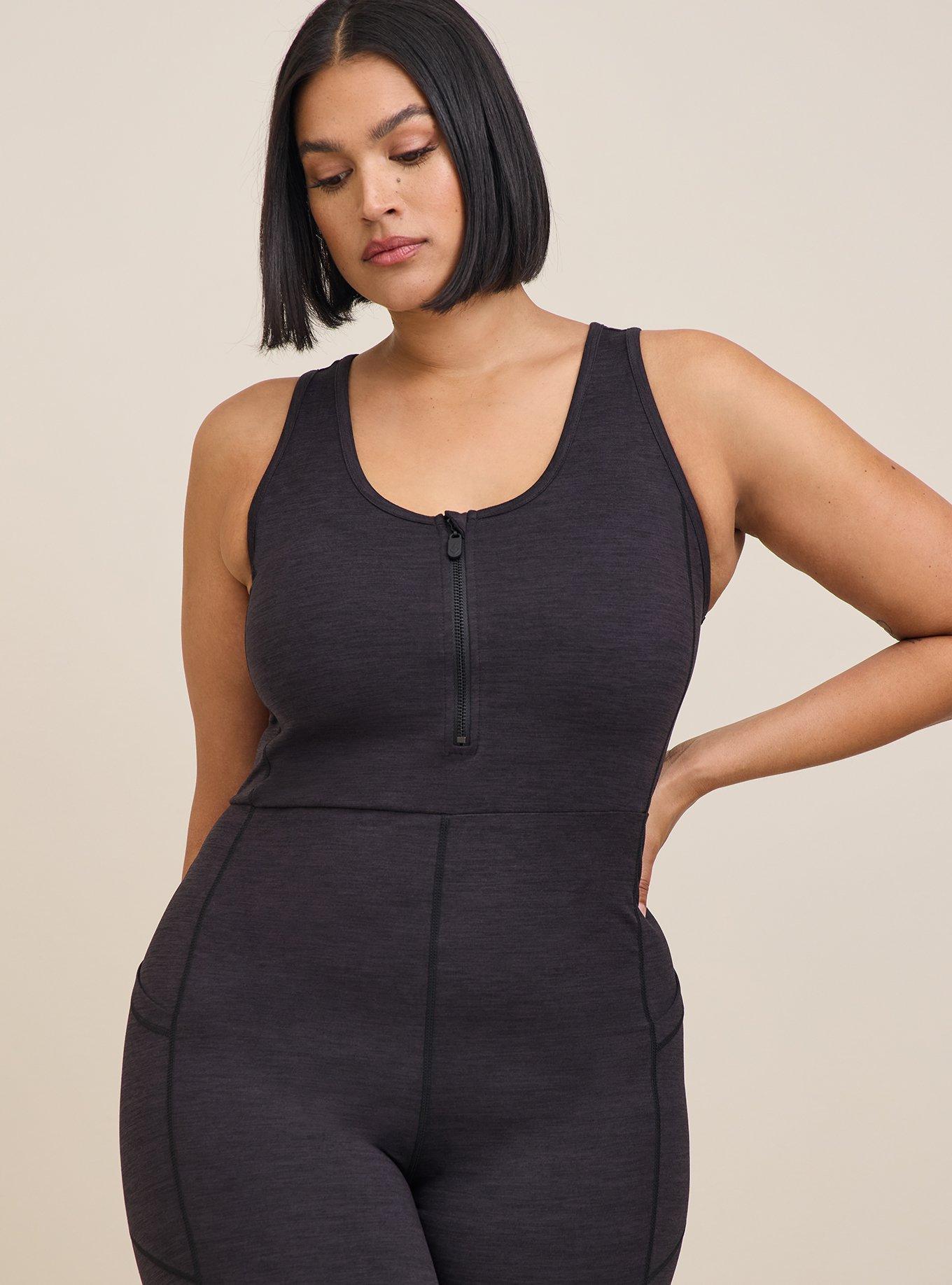 Plus Size - Super Soft Performance Jersey Full Length Active Jumpsuit ...