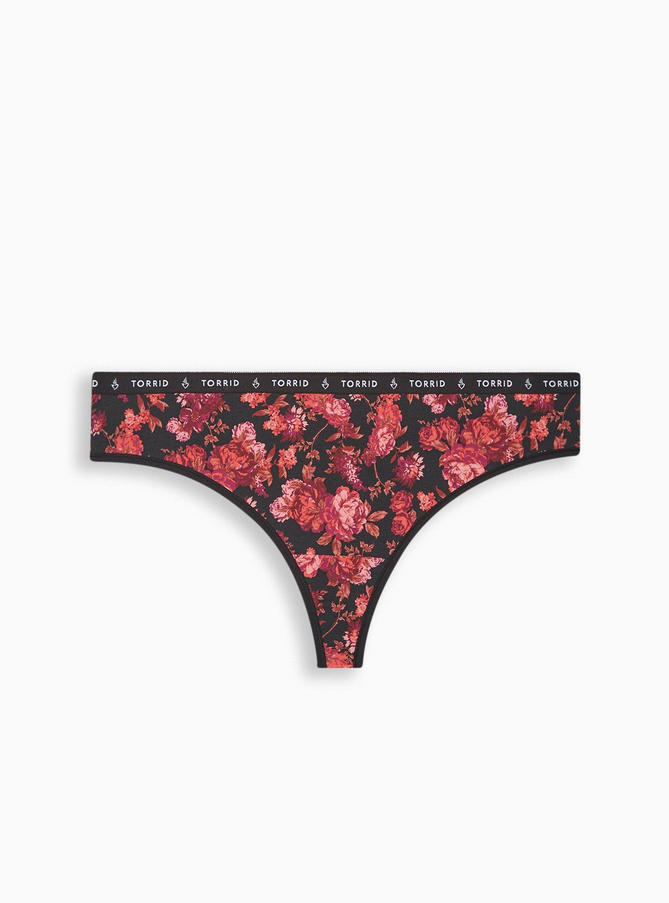 Plus Size - Cotton Mid-Rise Thong Logo Panty - Torrid