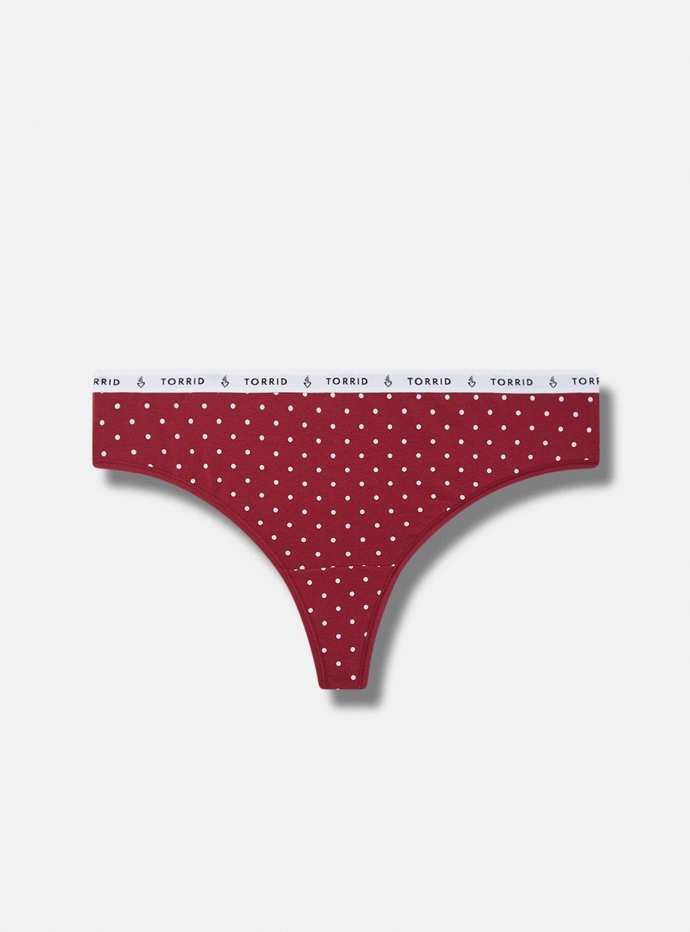 Plus Size - Cotton Mid-Rise Thong Logo Panty - Torrid