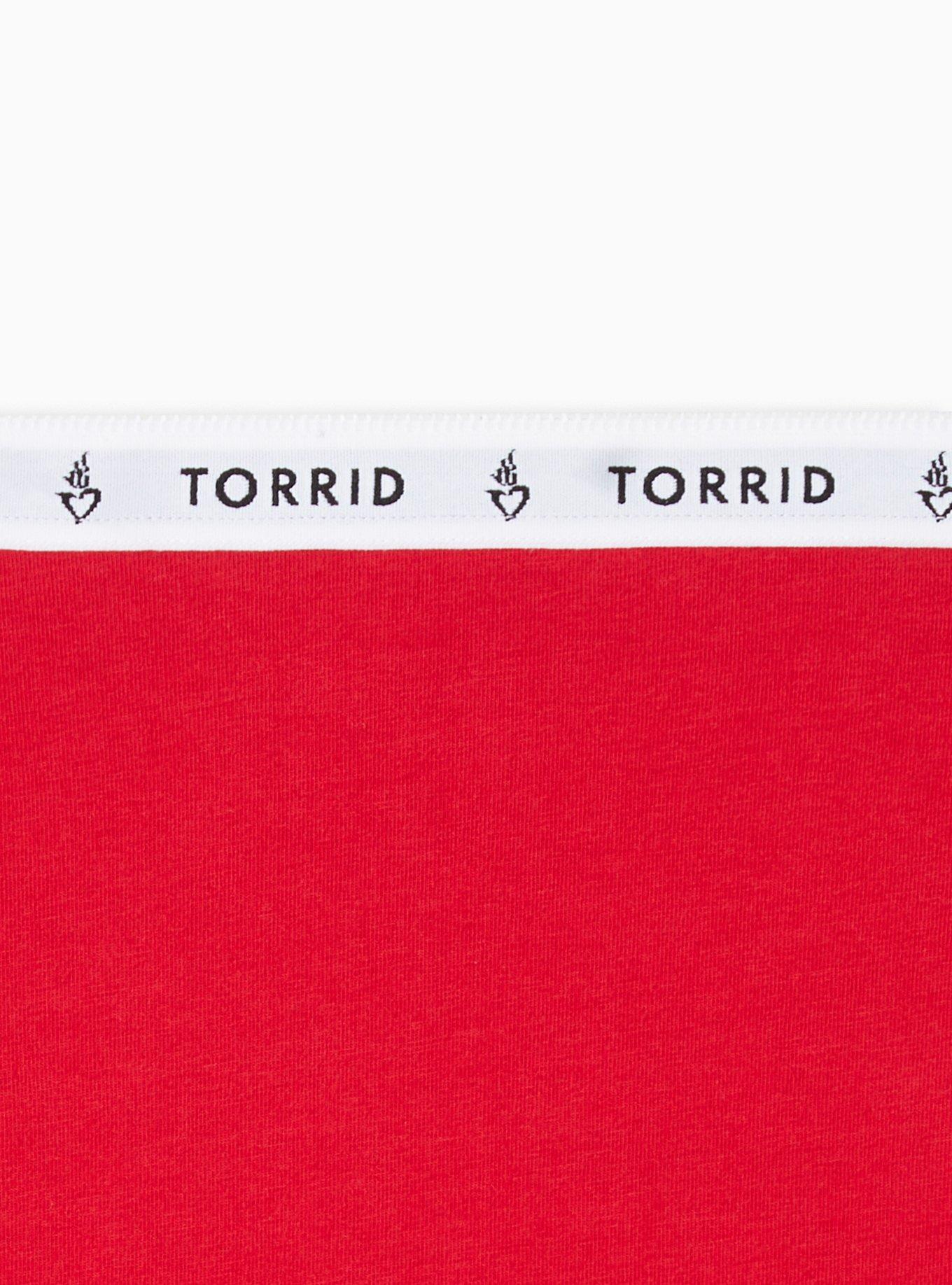 Plus Size - Cotton Mid-Rise Brief Logo Panty - Torrid