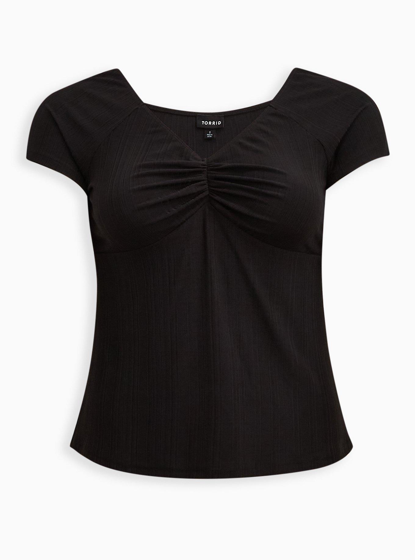Plus Size - Knit Shirred Bodice Tee - Torrid