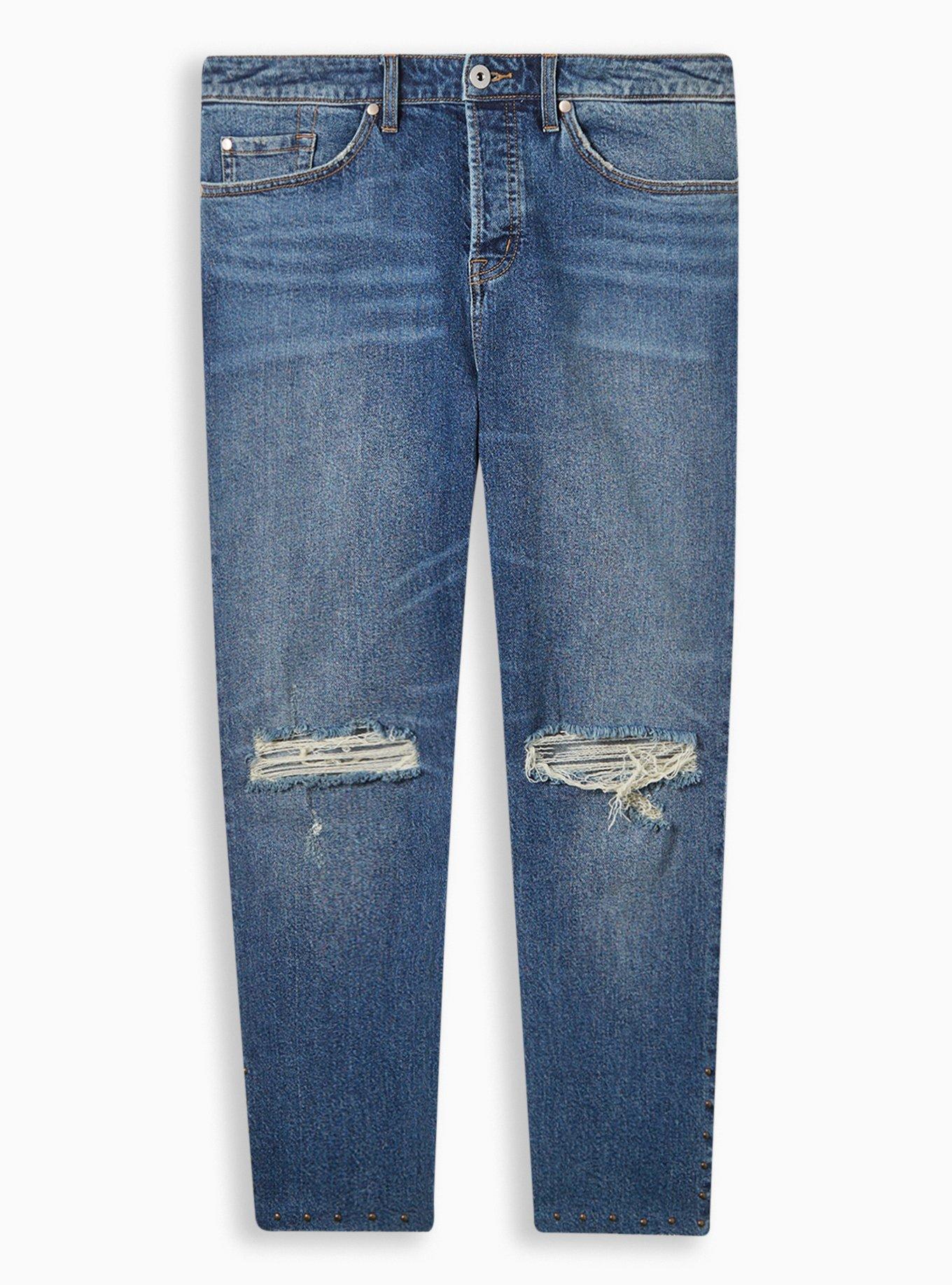 Plus Size - Straight Classic Denim High-Rise Studded Jean - Torrid